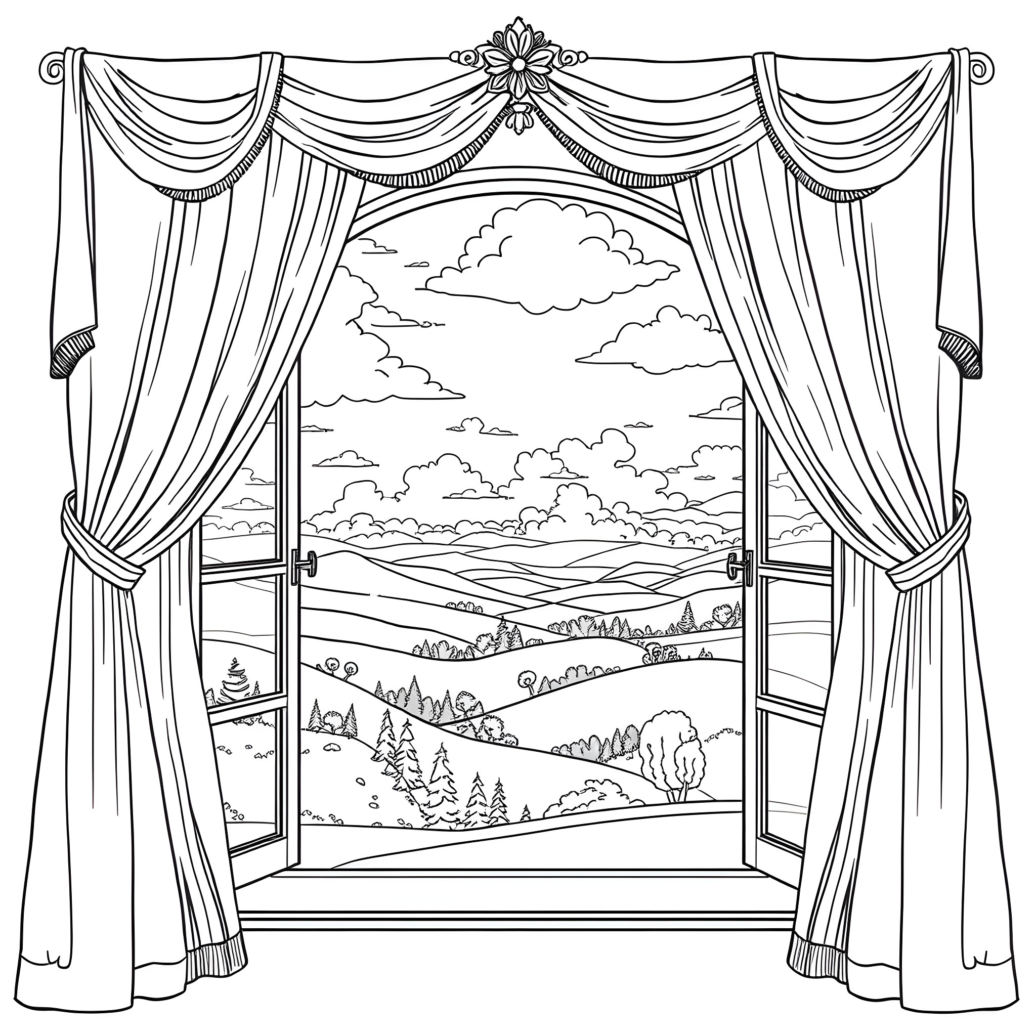 15 Best Window Coloring Pages (Free Printable PDFs)