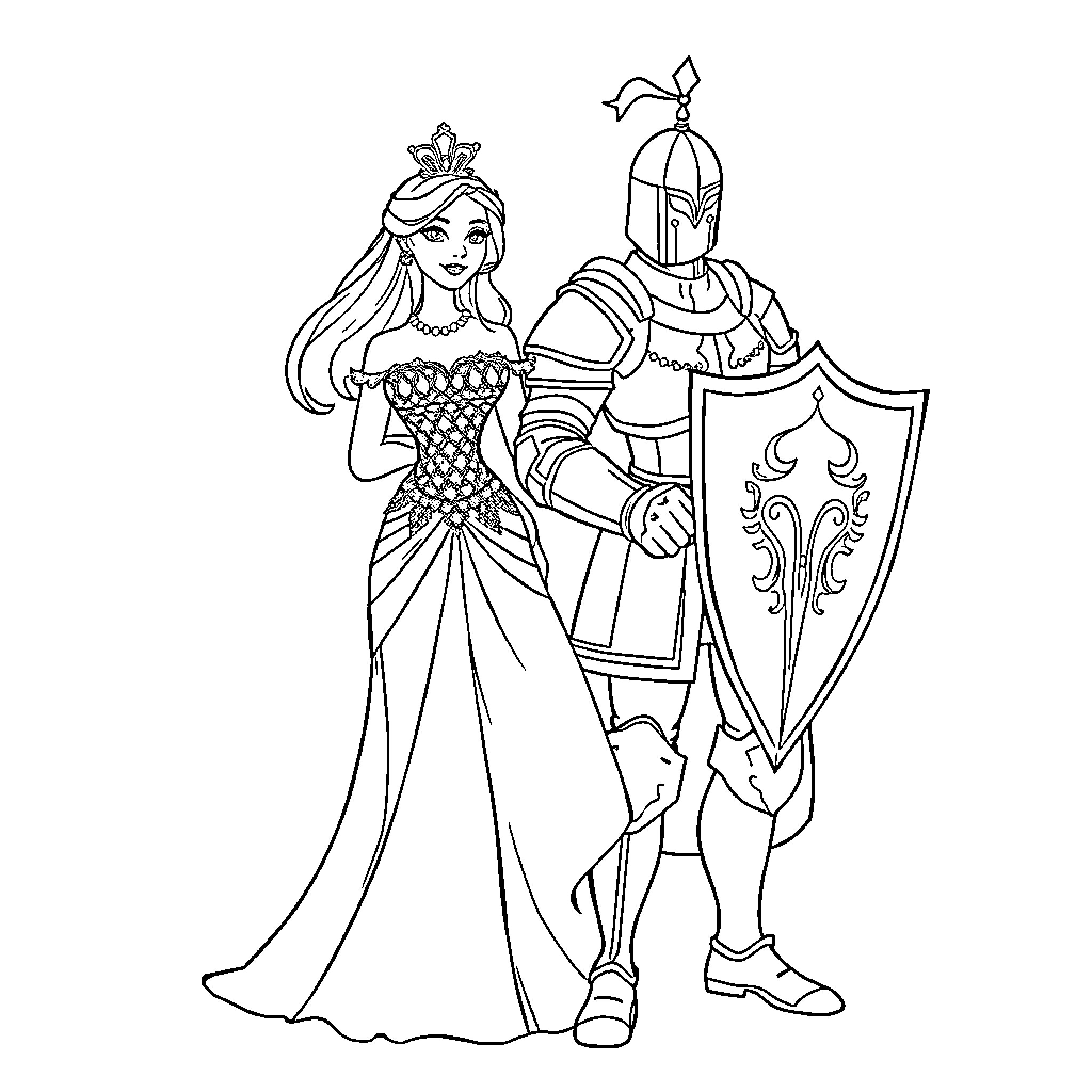 Best Princess and Knight Coloring Pages (Free Printable PDF)