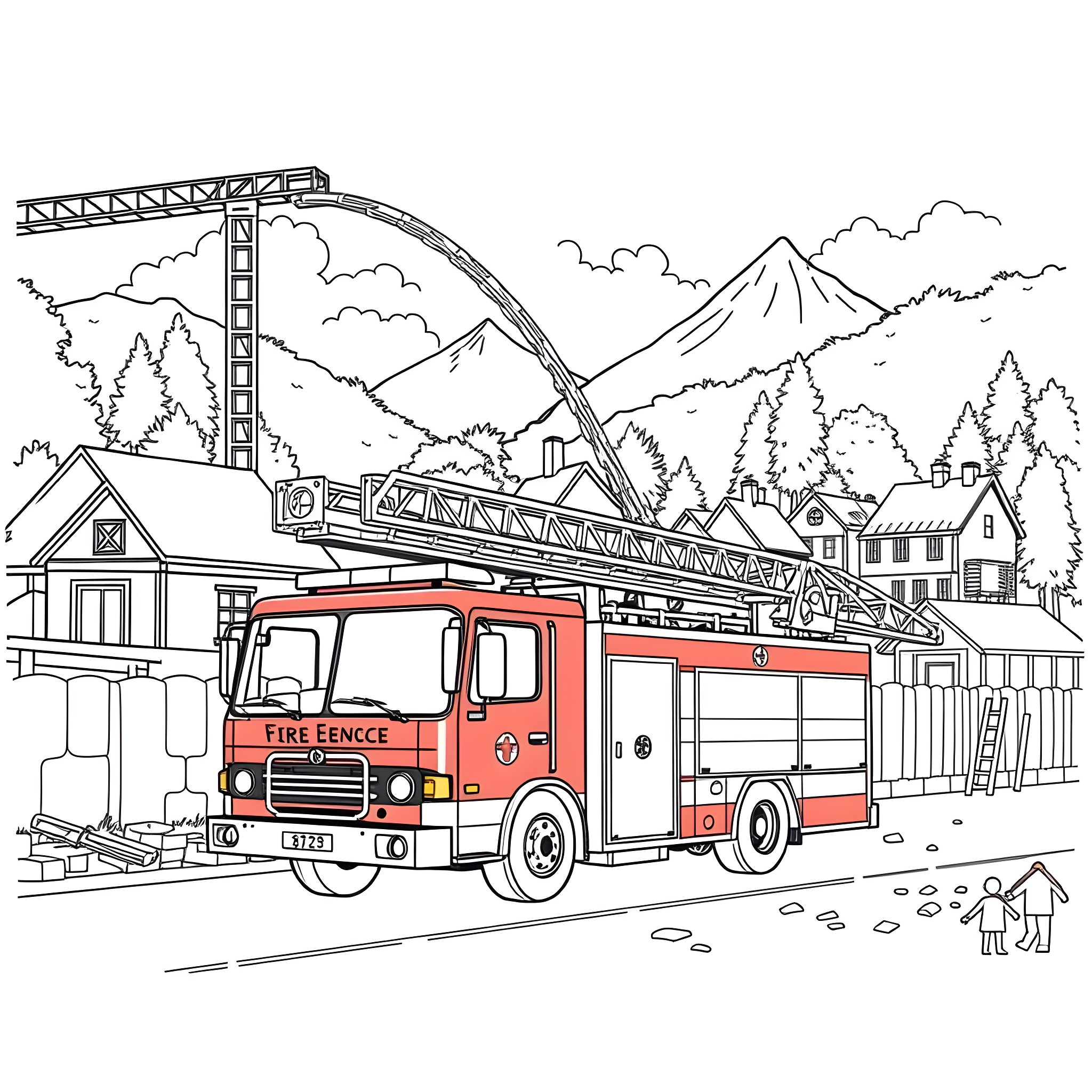 Best Fire Engine Coloring Pages (Free Printable PDF)
