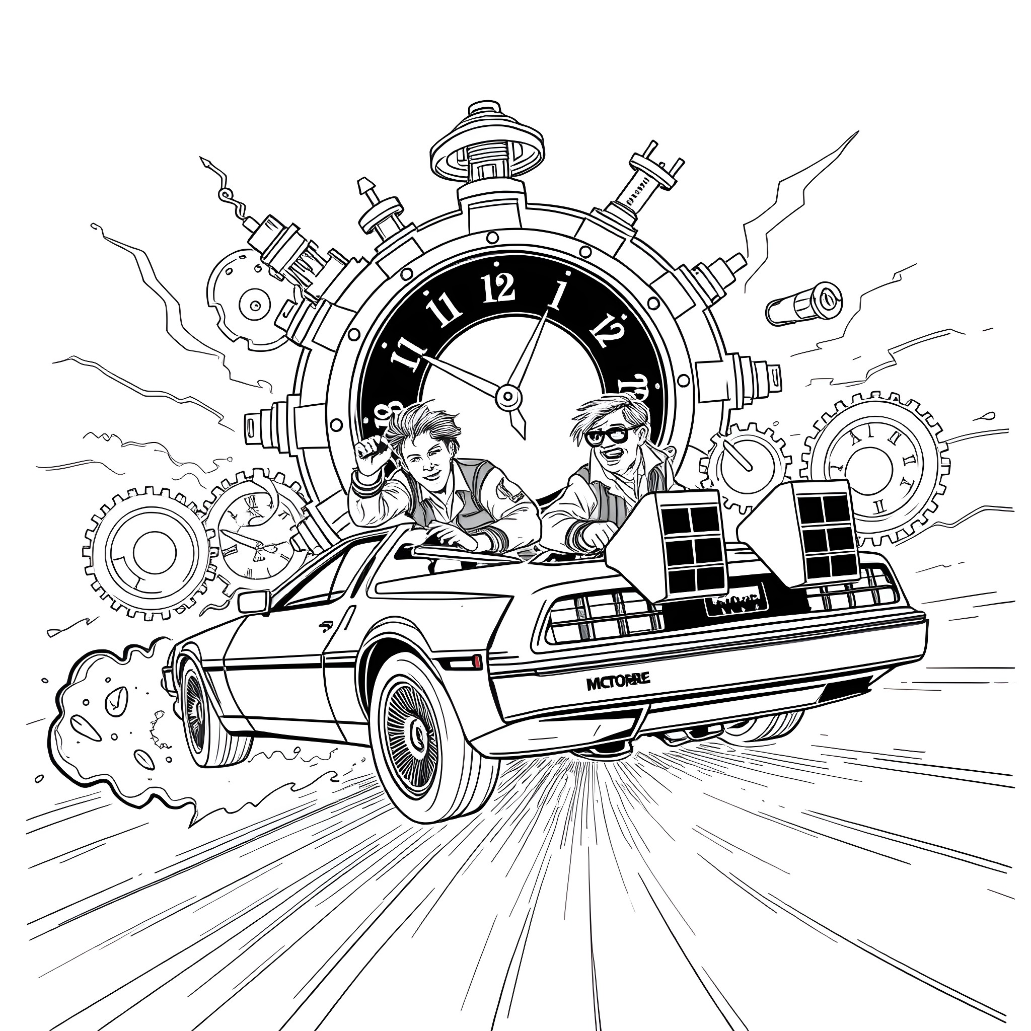 Best Back to the Future Coloring Pages (Free Printable PDF)