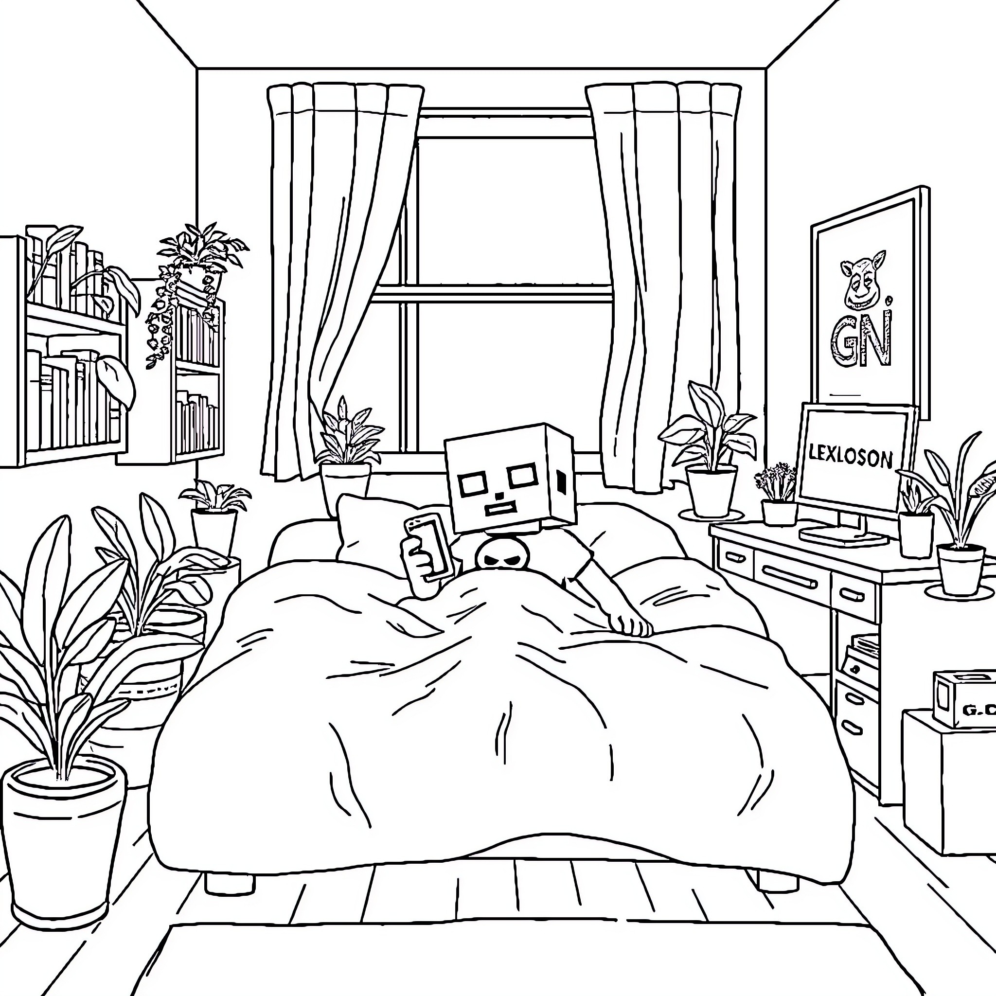 Best Bedroom Coloring Pages (Free Printable PDF)