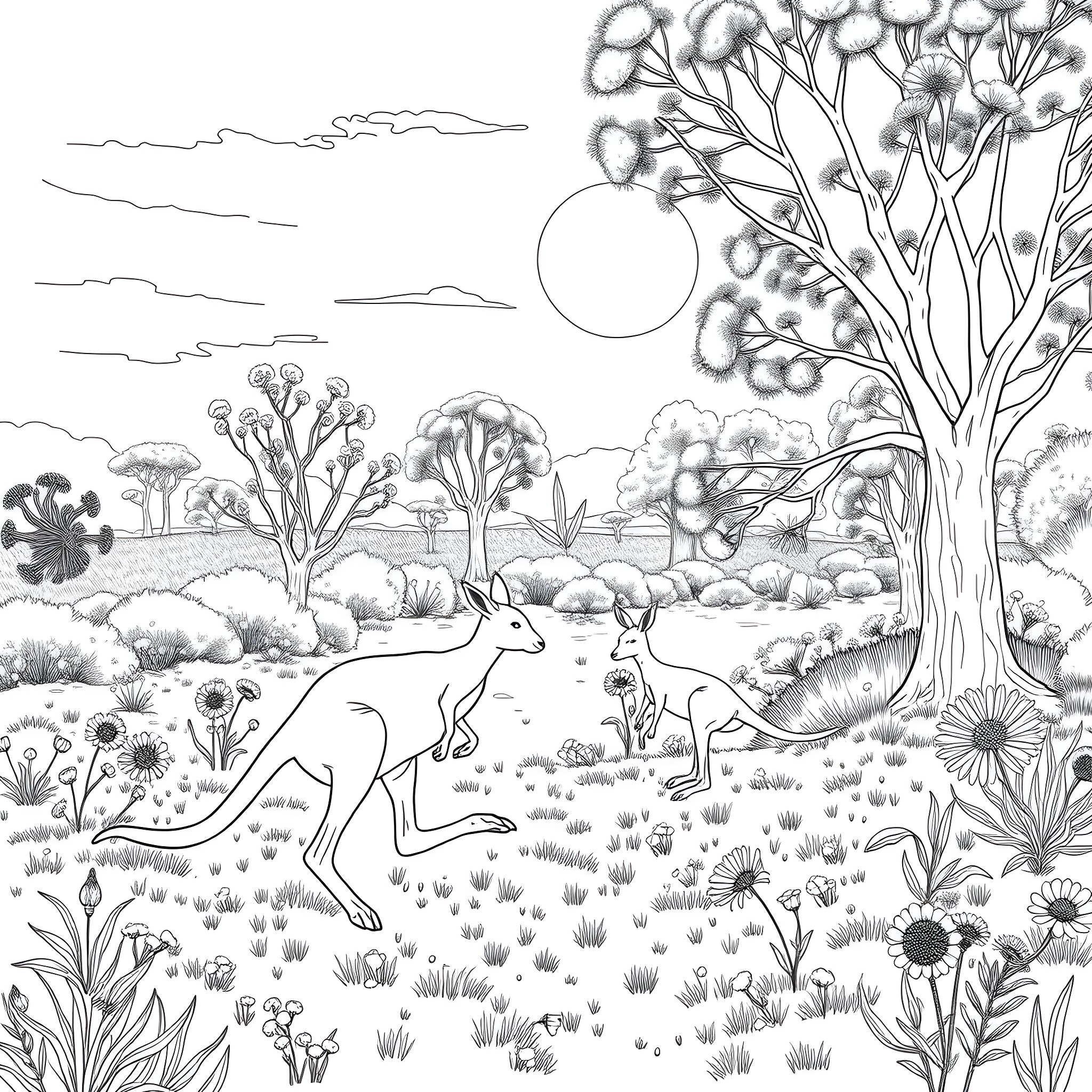 95 Best Kangaroo Coloring Pages (Free Printable PDFs)