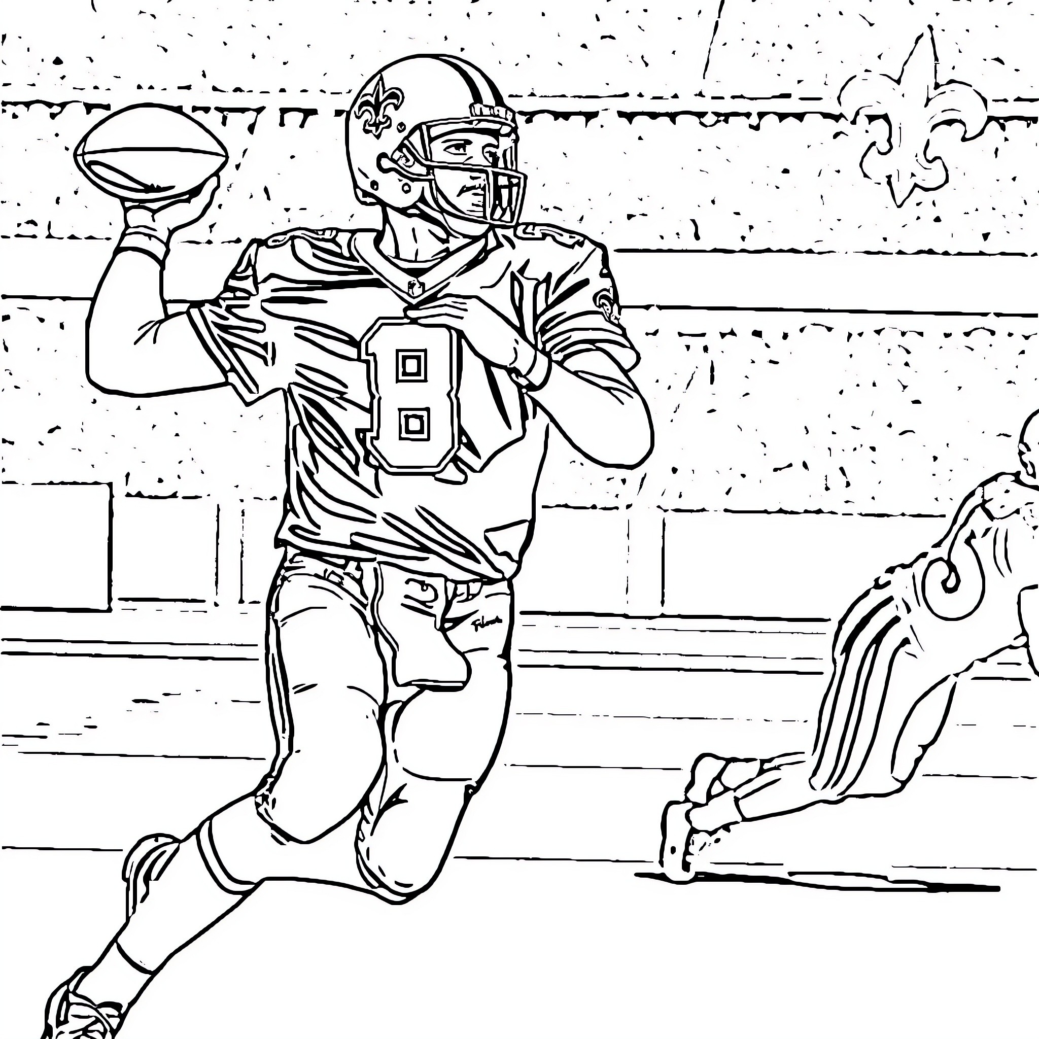 Best Drew Brees Coloring Pages (Free Printable PDF)