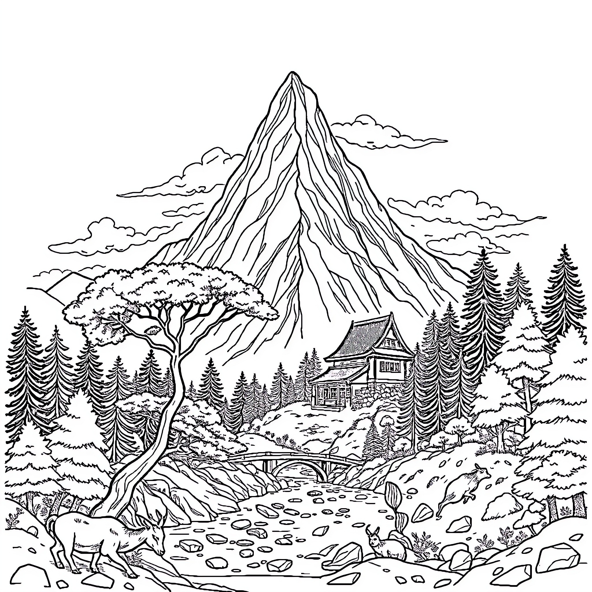 Best Mountain Coloring Pages (Free Printable PDF)