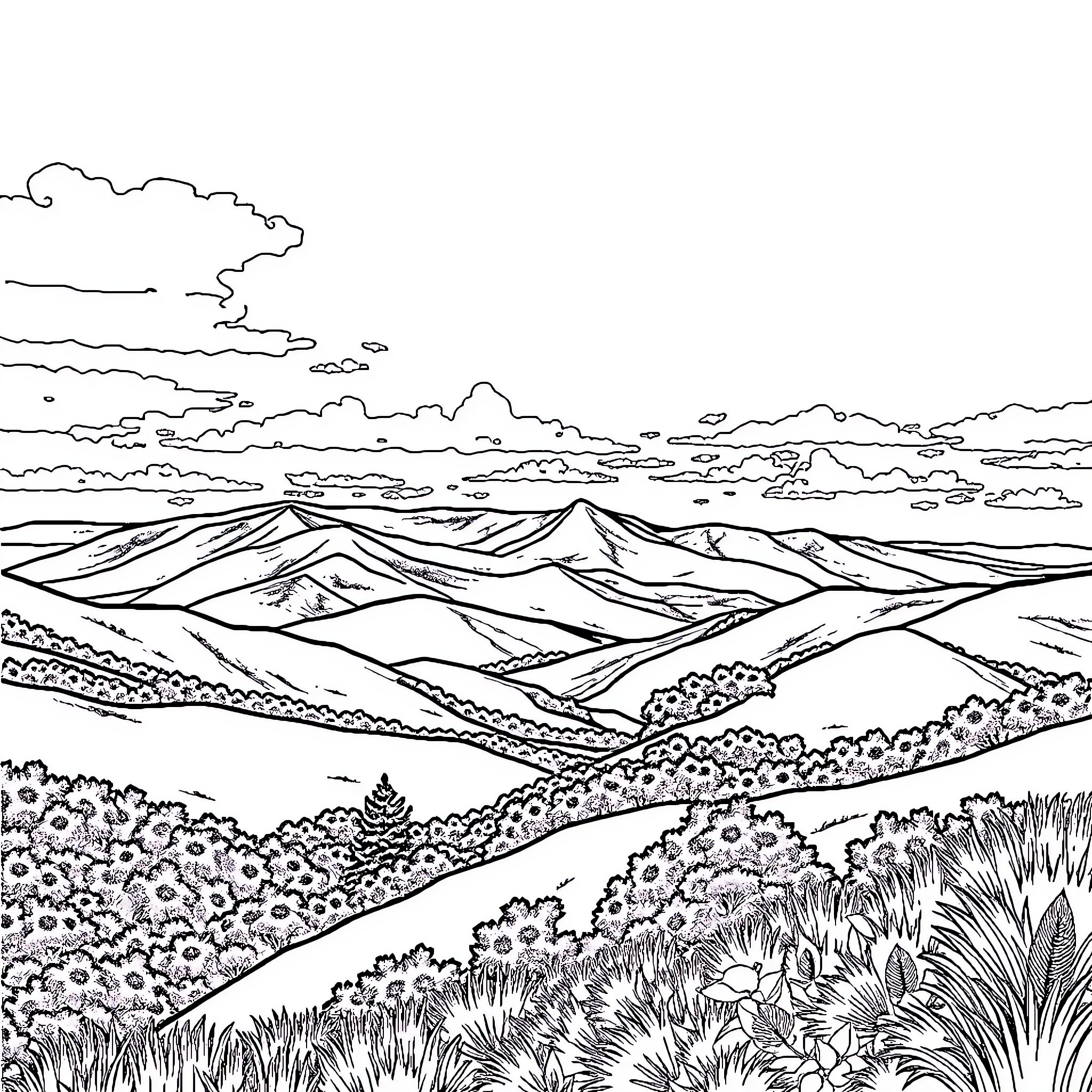 Best Scenery Coloring Pages (Free Printable PDF)
