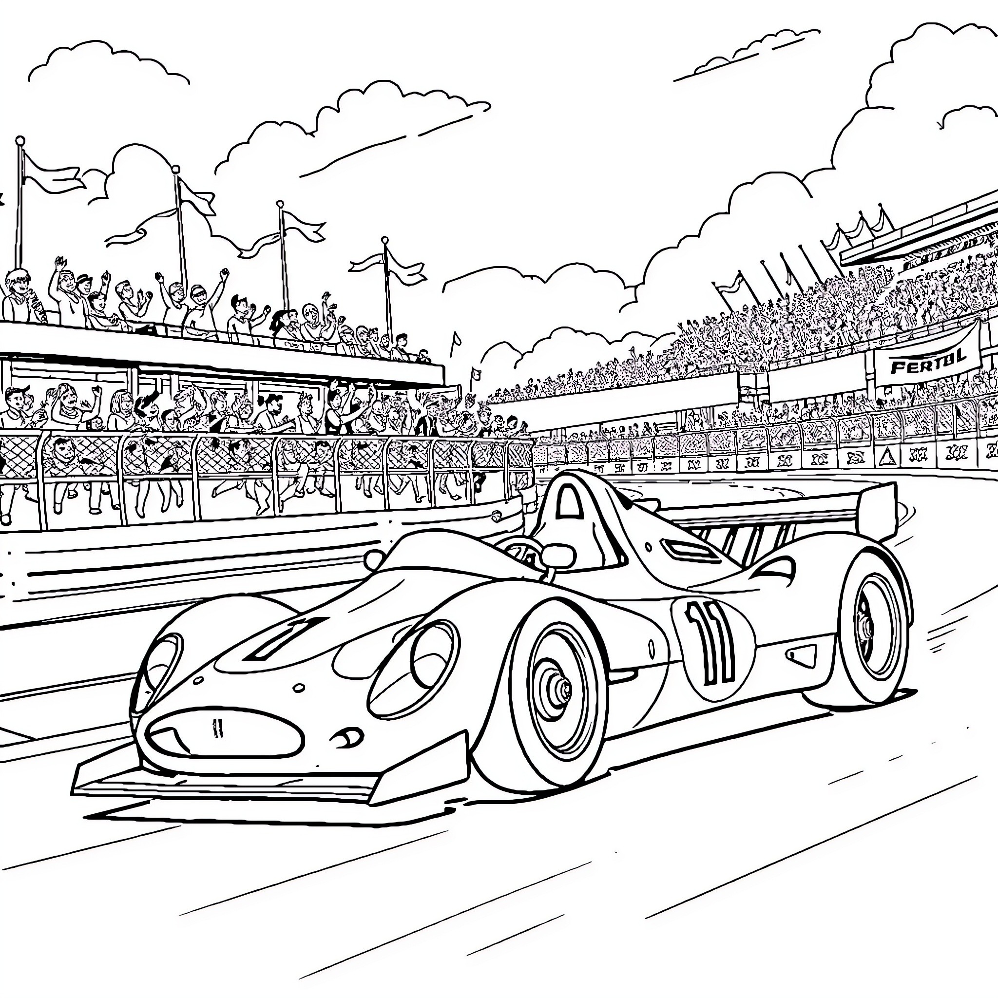 Best Race Car Coloring Pages (Free Printable PDF)