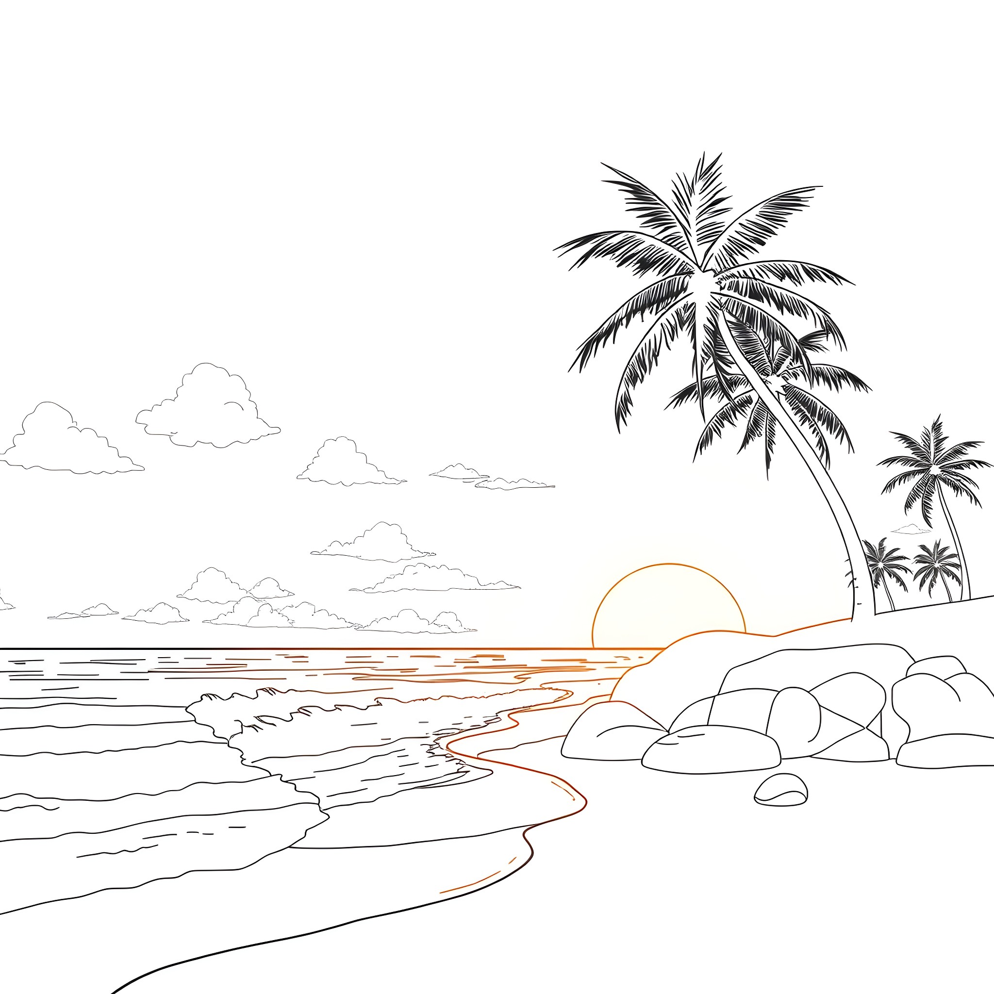 109 Best Sunset Coloring Pages (Free Printable PDFs)