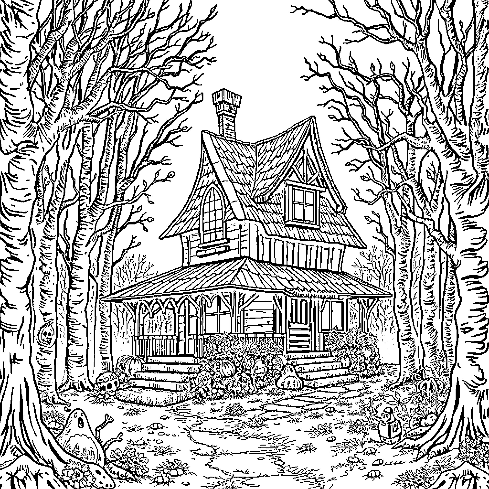 Best Witch House Coloring Pages (Free Printable PDF)