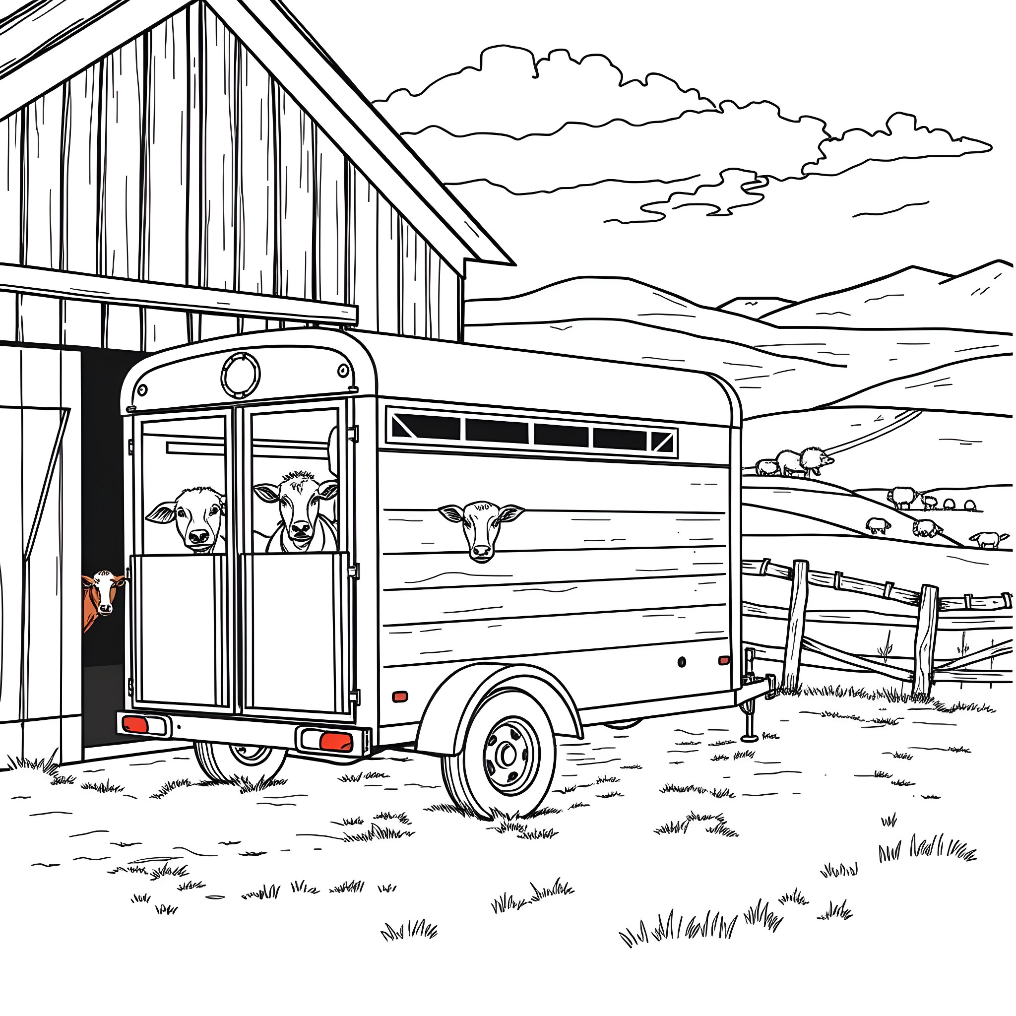 Best Trailer Coloring Pages (Free Printable PDF)