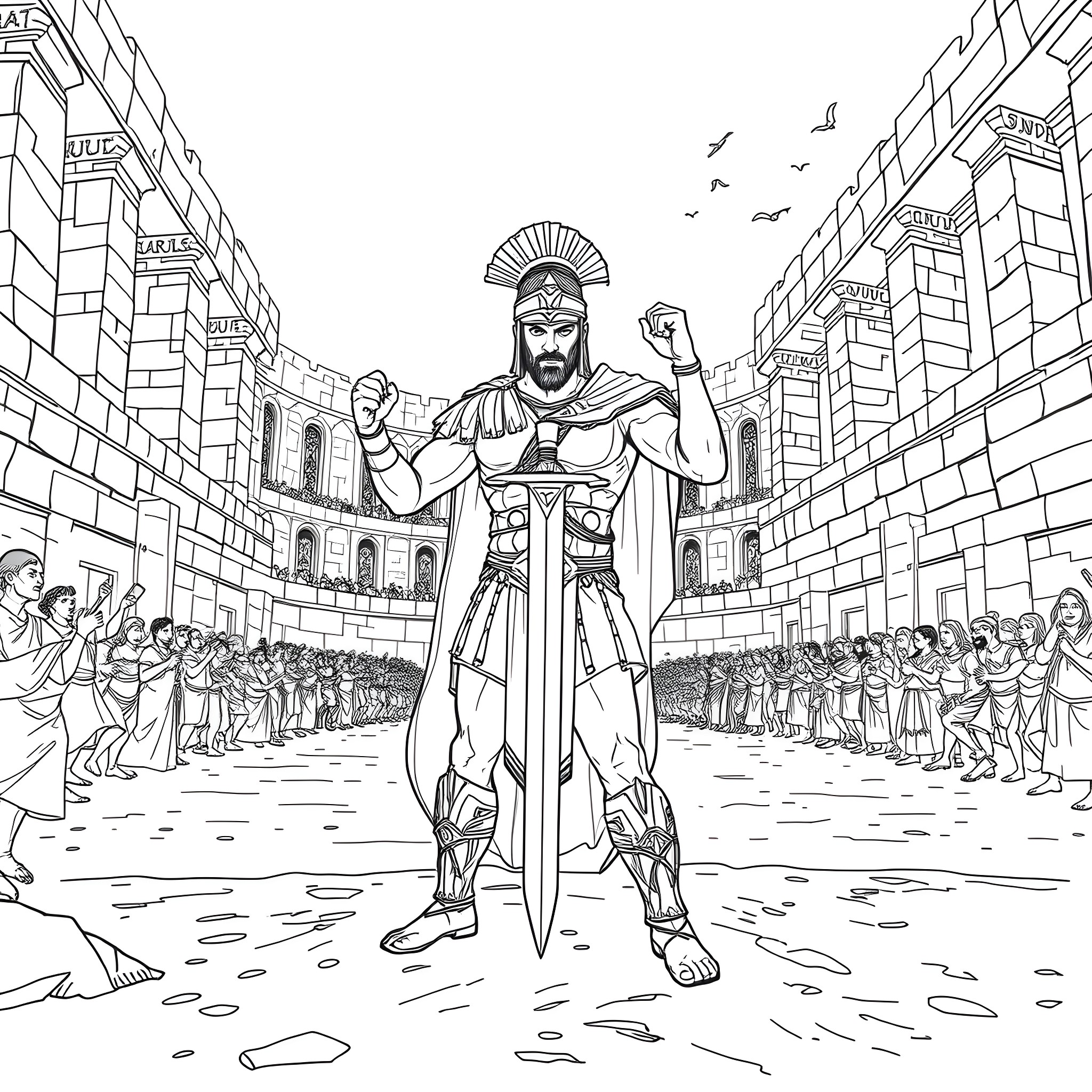 15 Best Gladiator Coloring Pages (Free Printable PDFs)