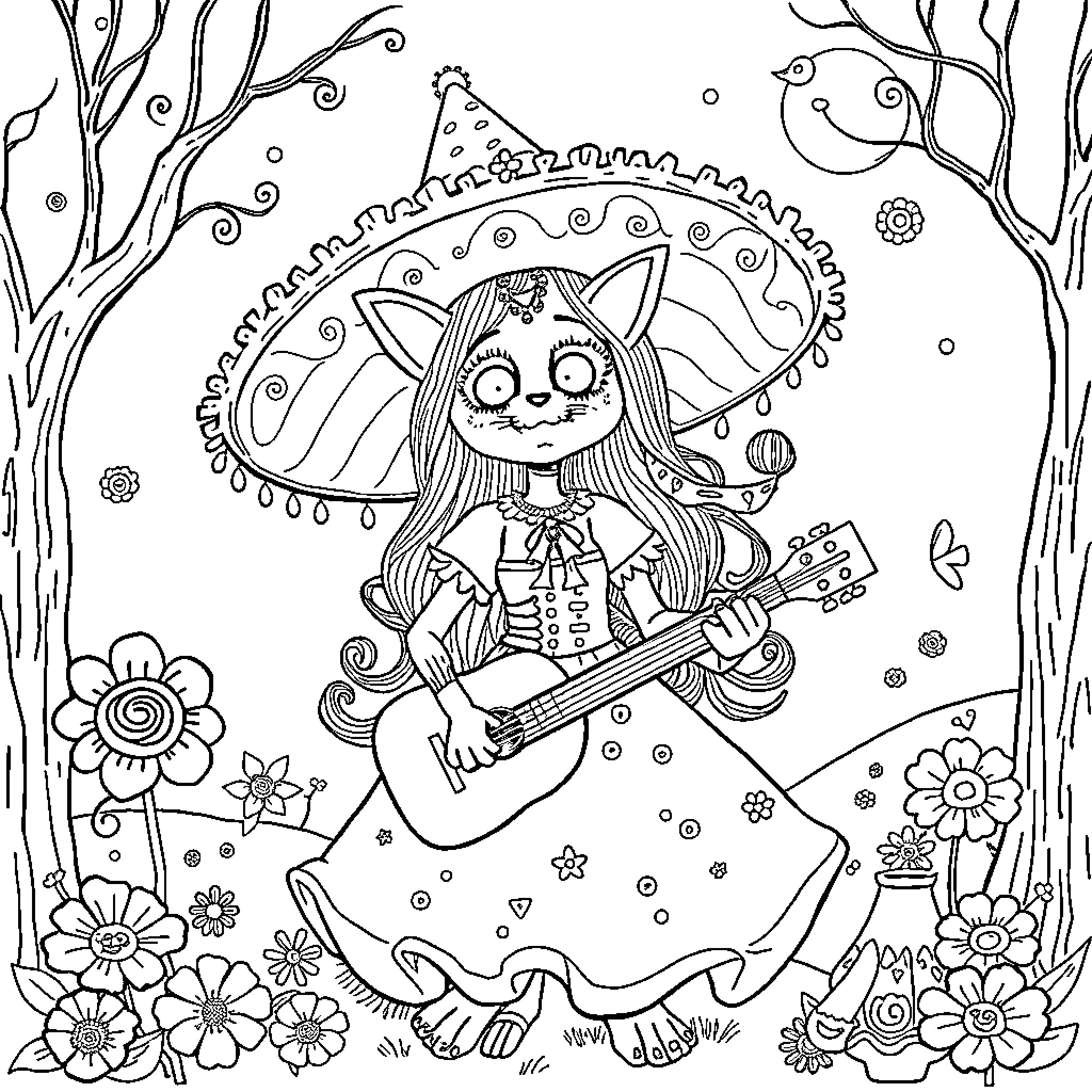 Best Catrina Coloring Pages (Free Printable PDF)