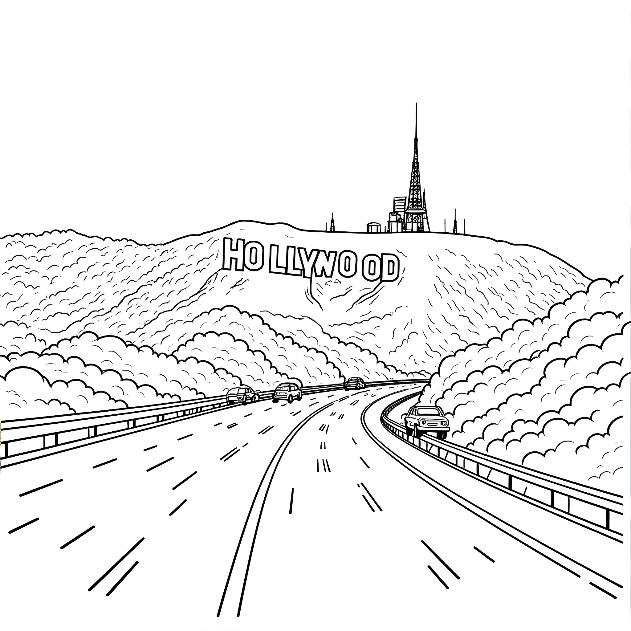 Best Hollywood Sign Coloring Pages (Free Printable PDF)