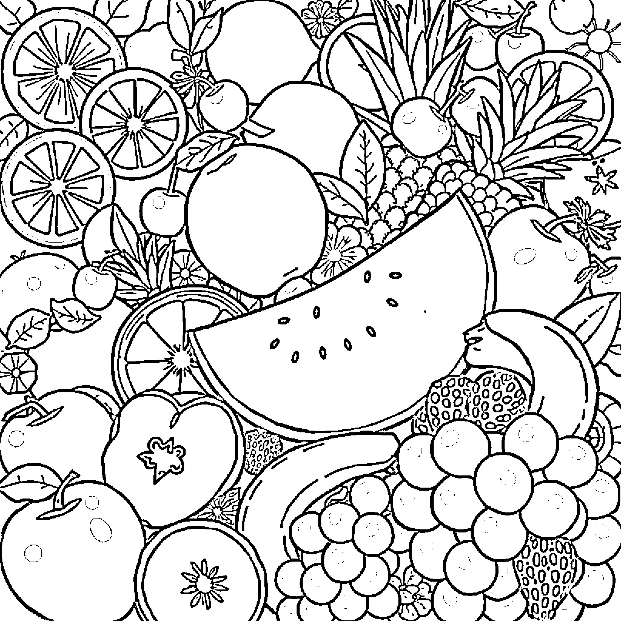Best Fruit Coloring Pages (Free Printable PDF)