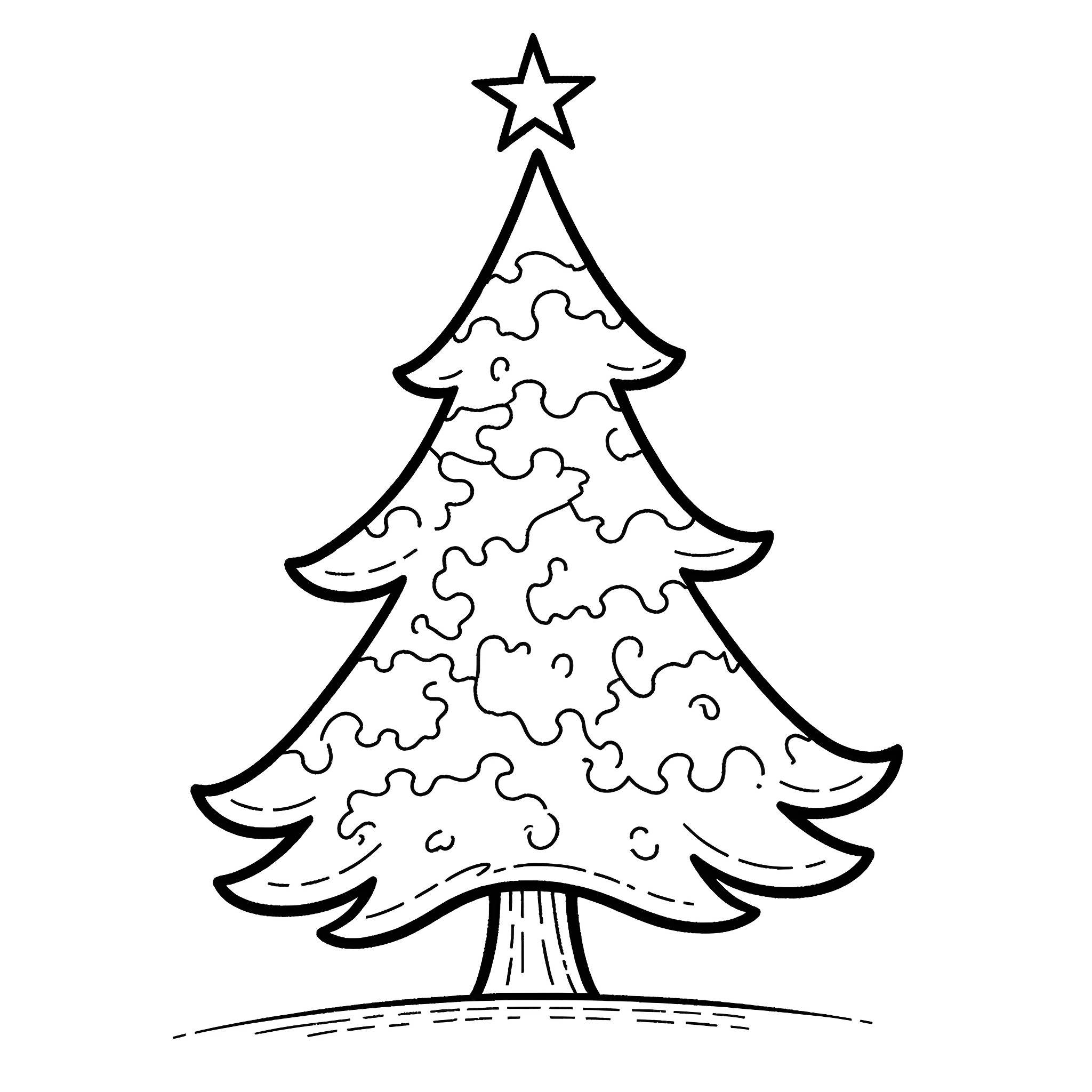 Best Christmas Tree Coloring Pages (Free Printable PDF)