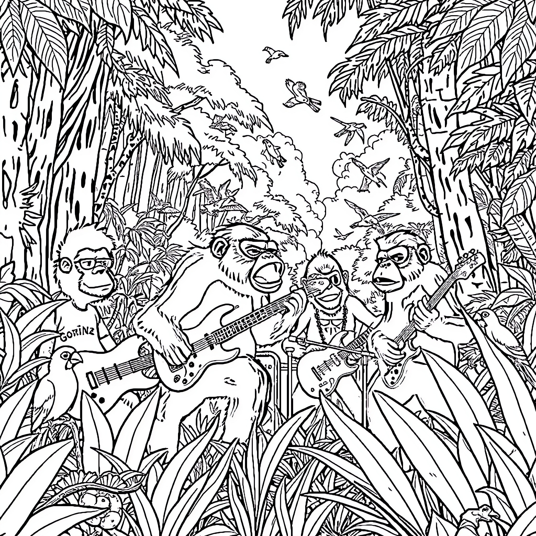 Best Gorillaz Coloring Pages (Free Printable PDF)