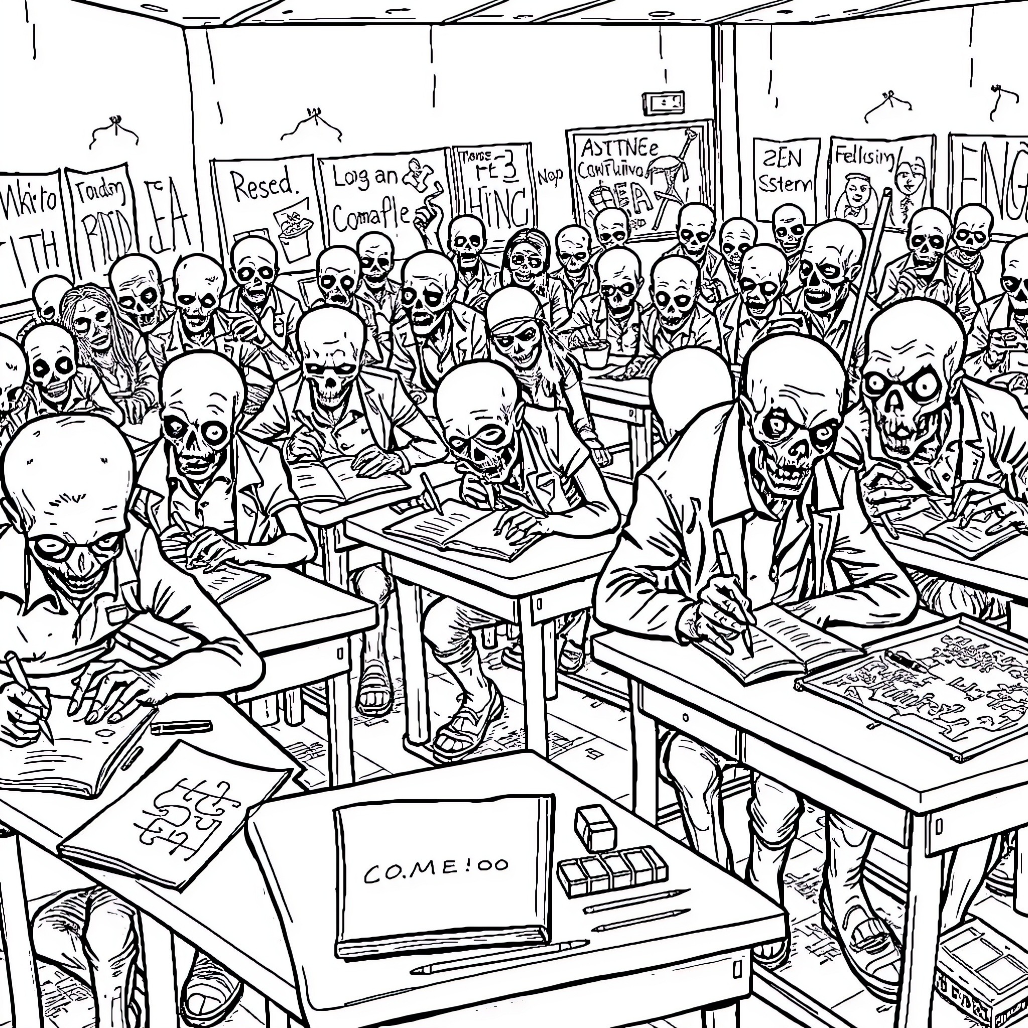 Best Zombie Coloring Pages (Free Printable PDF)