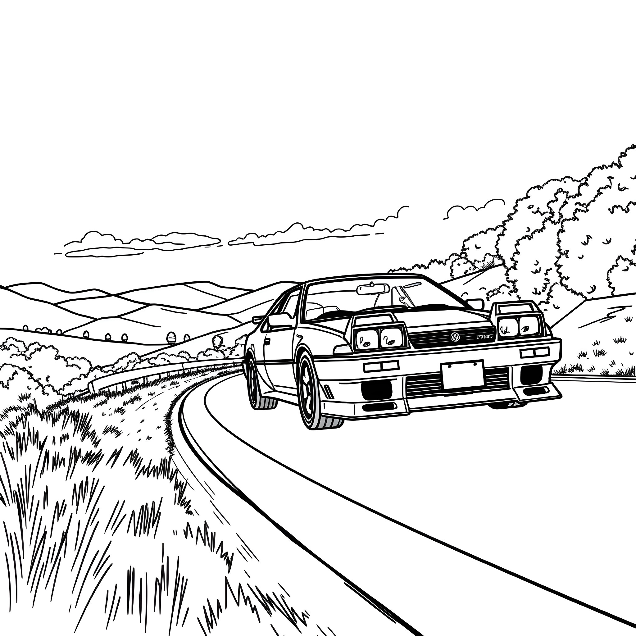 Best JDM Car Coloring Pages (Free Printable PDF)