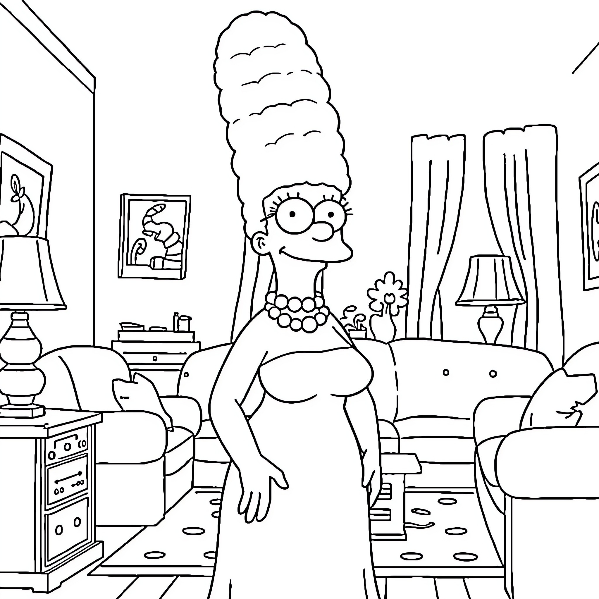 Best Marge Simpson Coloring Pages (Free Printable PDF)