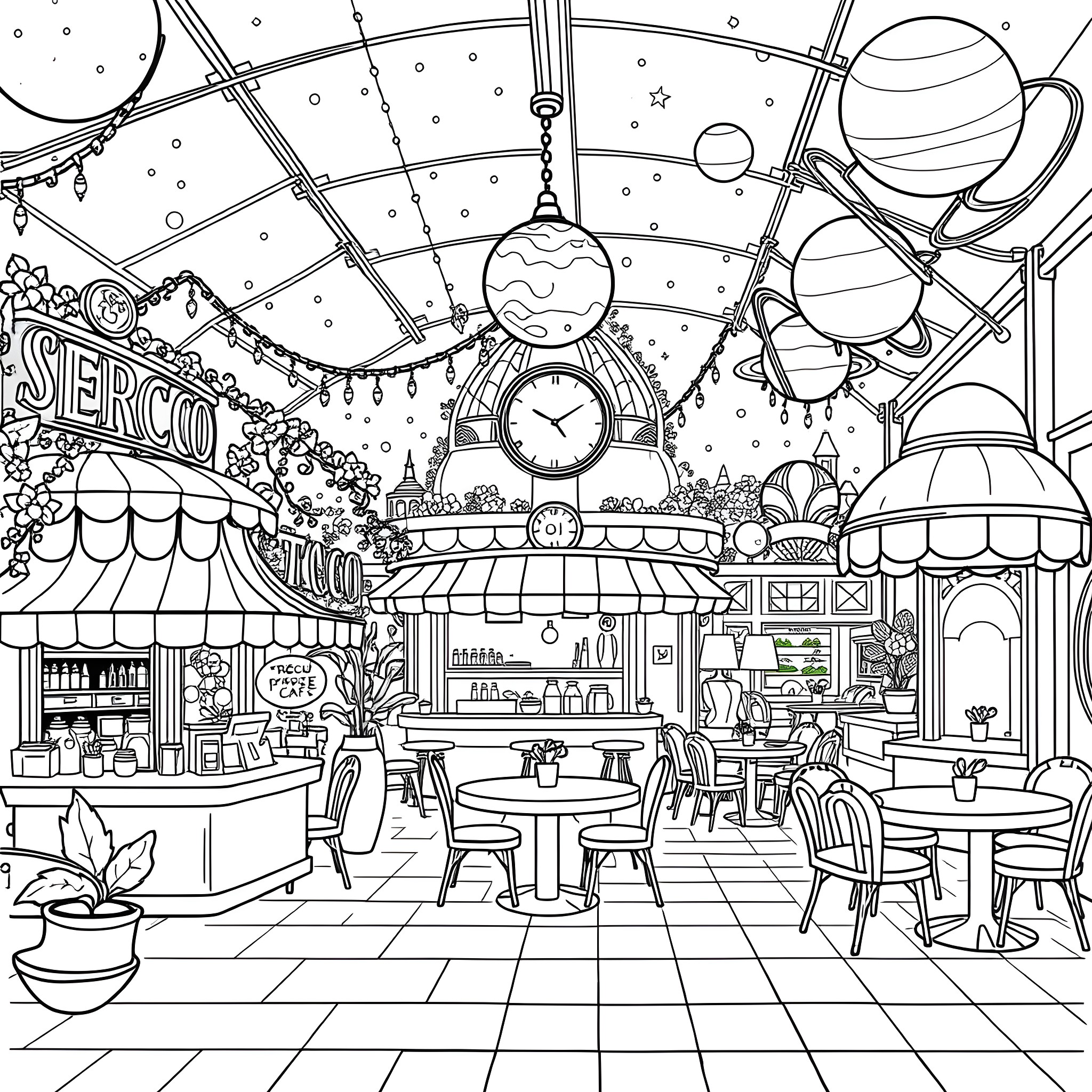 5 Best Dining Hall Coloring Pages (Free Printable PDFs)