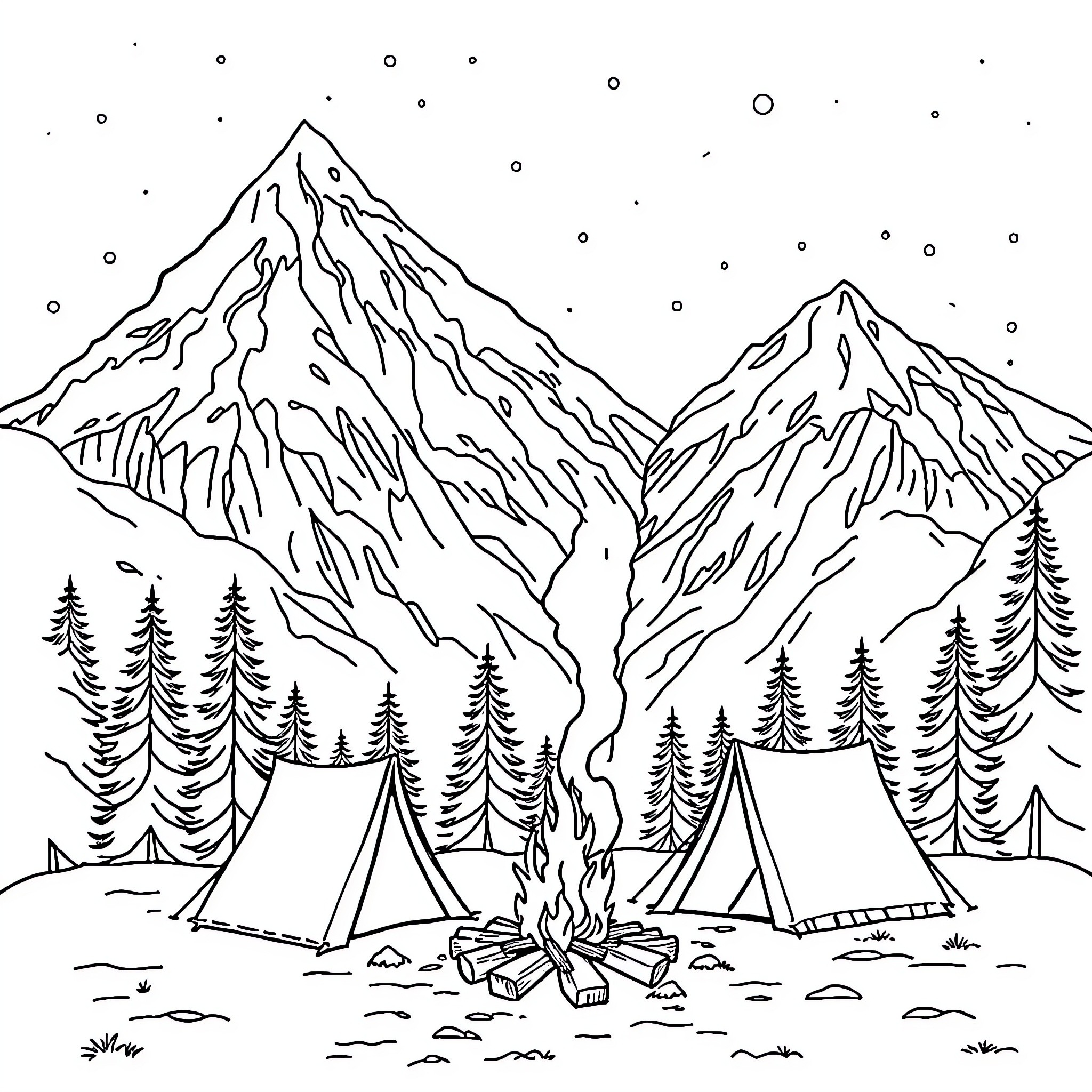Best Mountain Coloring Pages (Free Printable PDF)