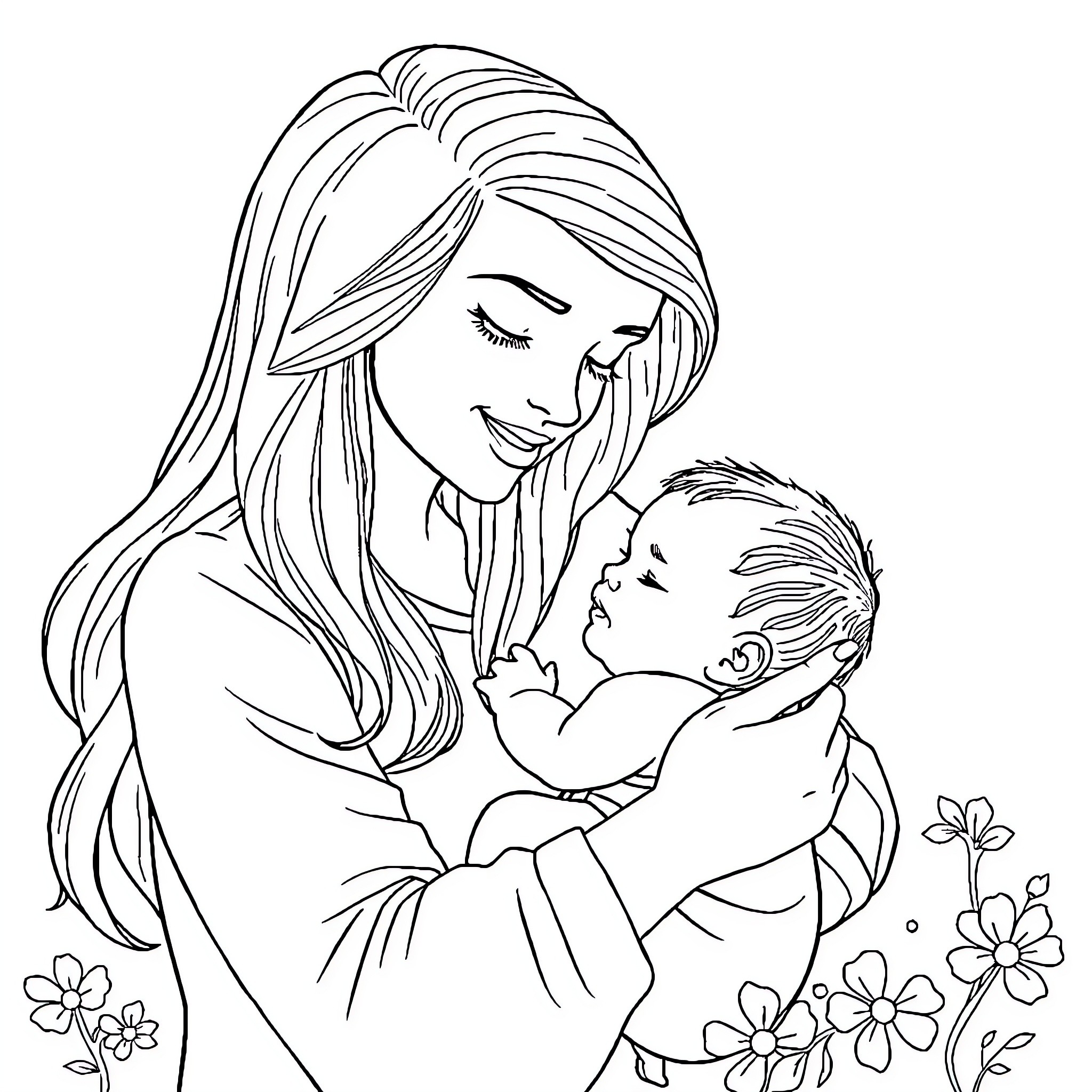 Best Mom Coloring Pages (Free Printable PDF)