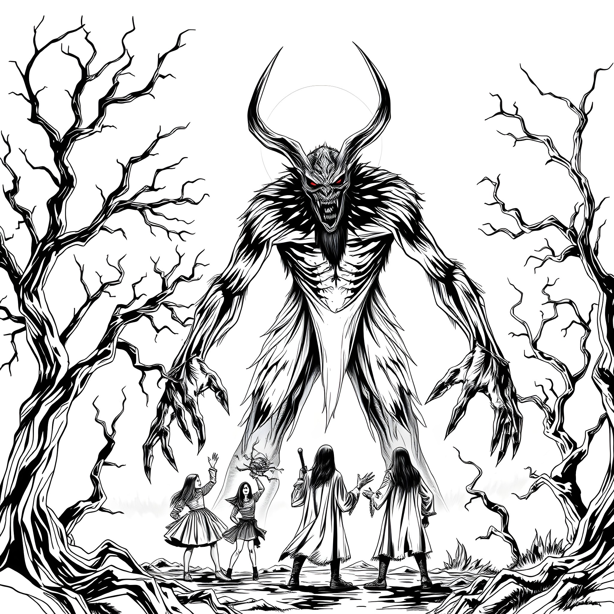 Best Wendigo Coloring Pages (Free Printable PDF)