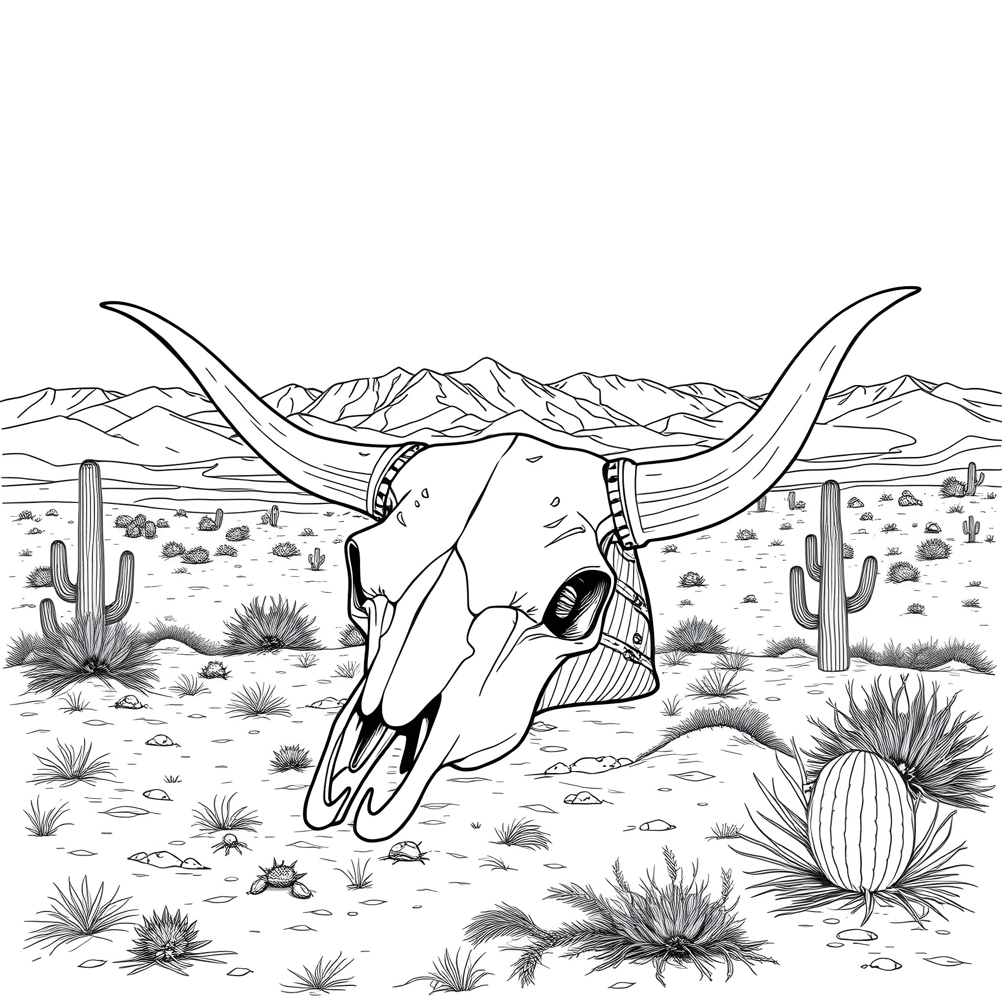 6 Best Bull Skull Coloring Pages (Free Printable PDFs)