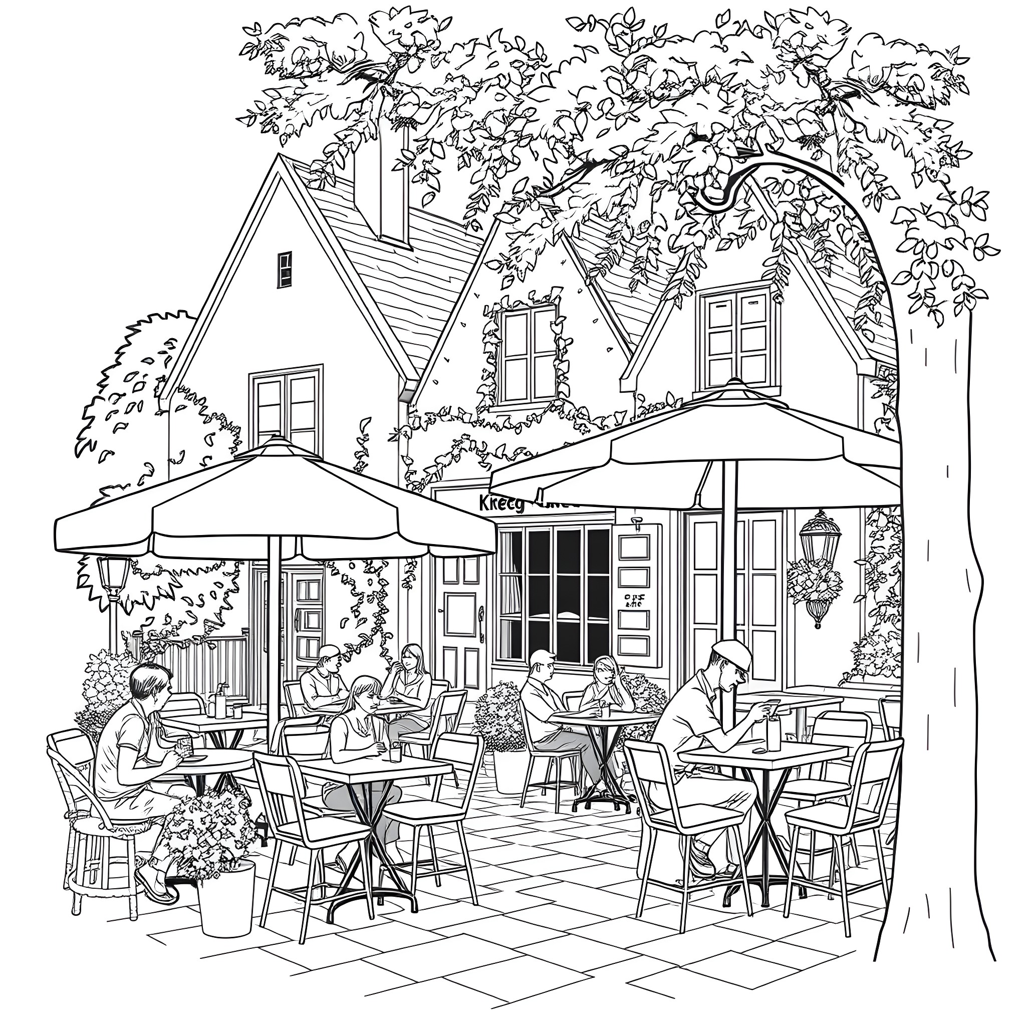 Best Cafe Coloring Pages (Free Printable PDF)