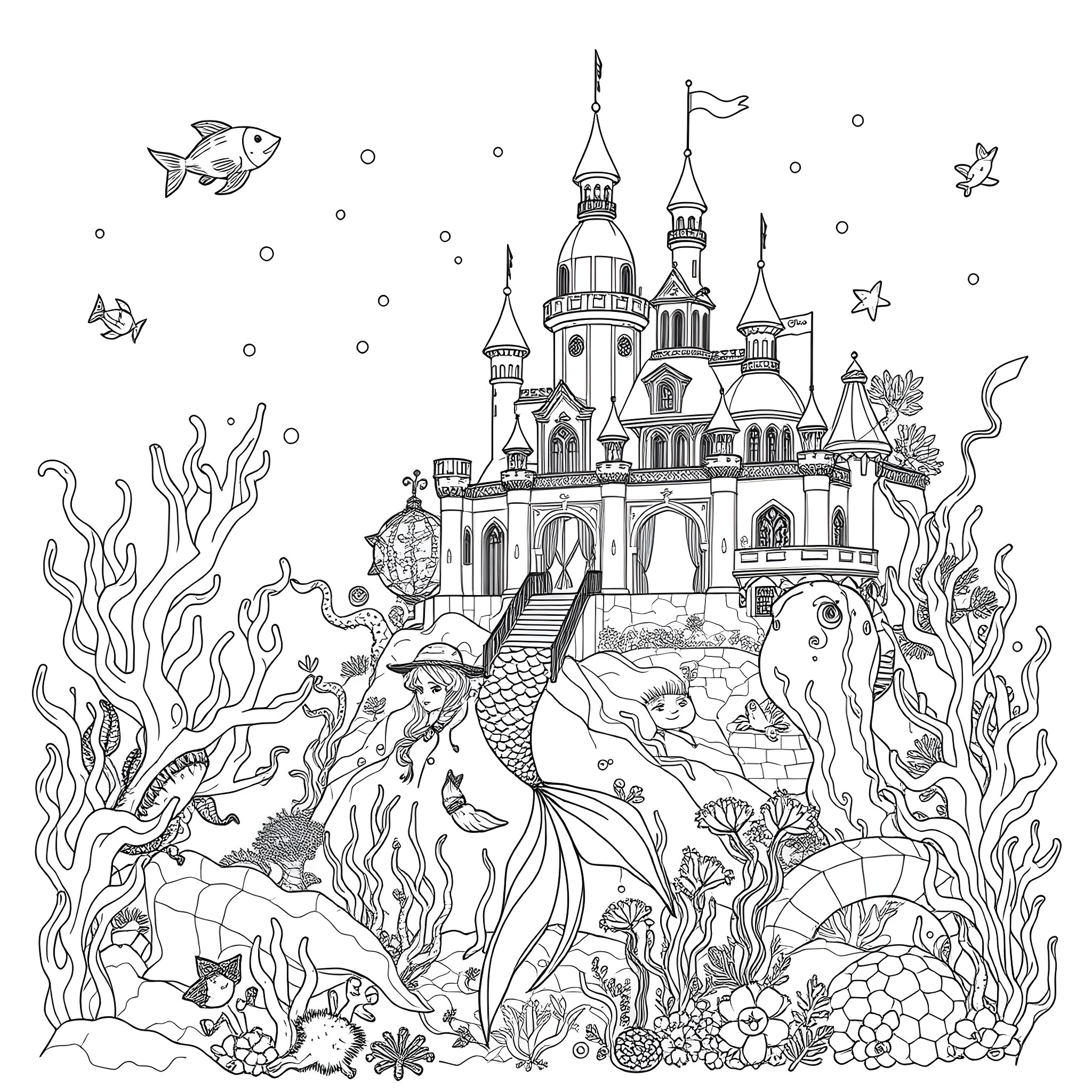203 Best Mermaid Coloring Pages (Free Printable PDFs)