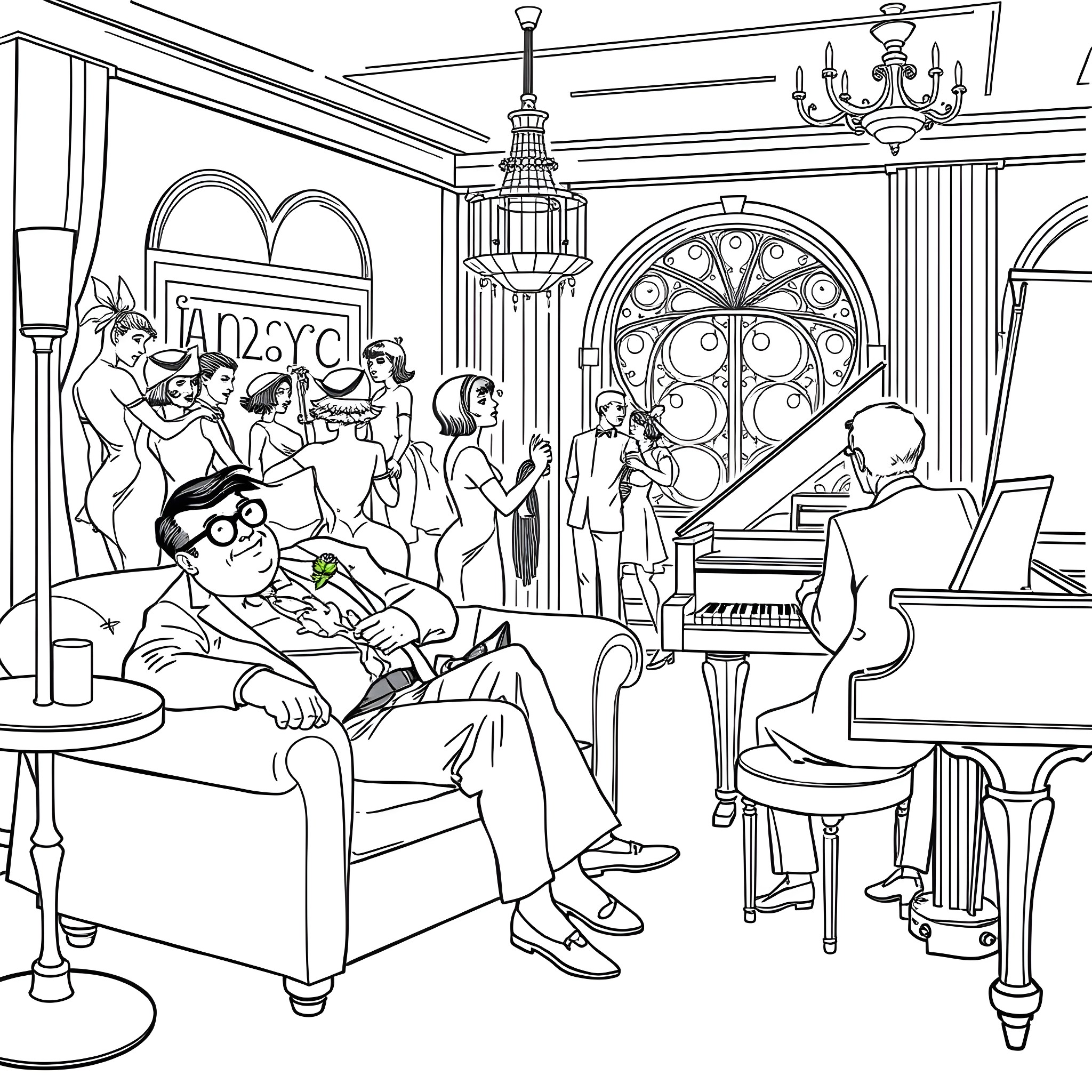 1 Best Jazz Party Coloring Pages (Free Printable PDFs)