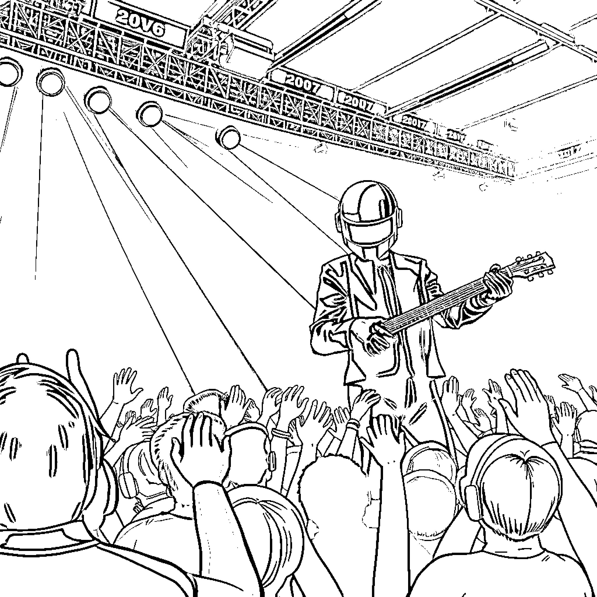 Best Daft Punk Coloring Pages (Free Printable PDF)