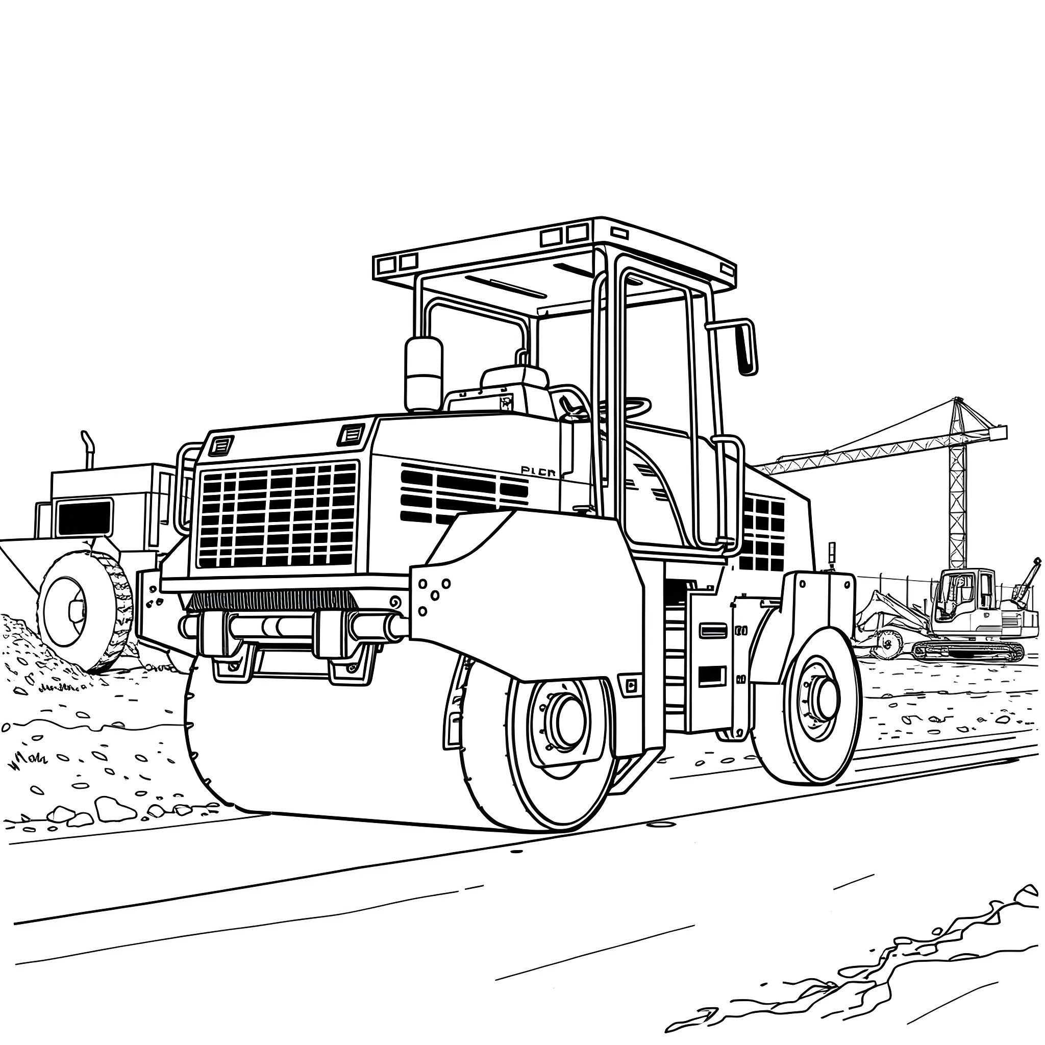 Best Asphalt Paver Coloring Pages (Free Printable PDF)