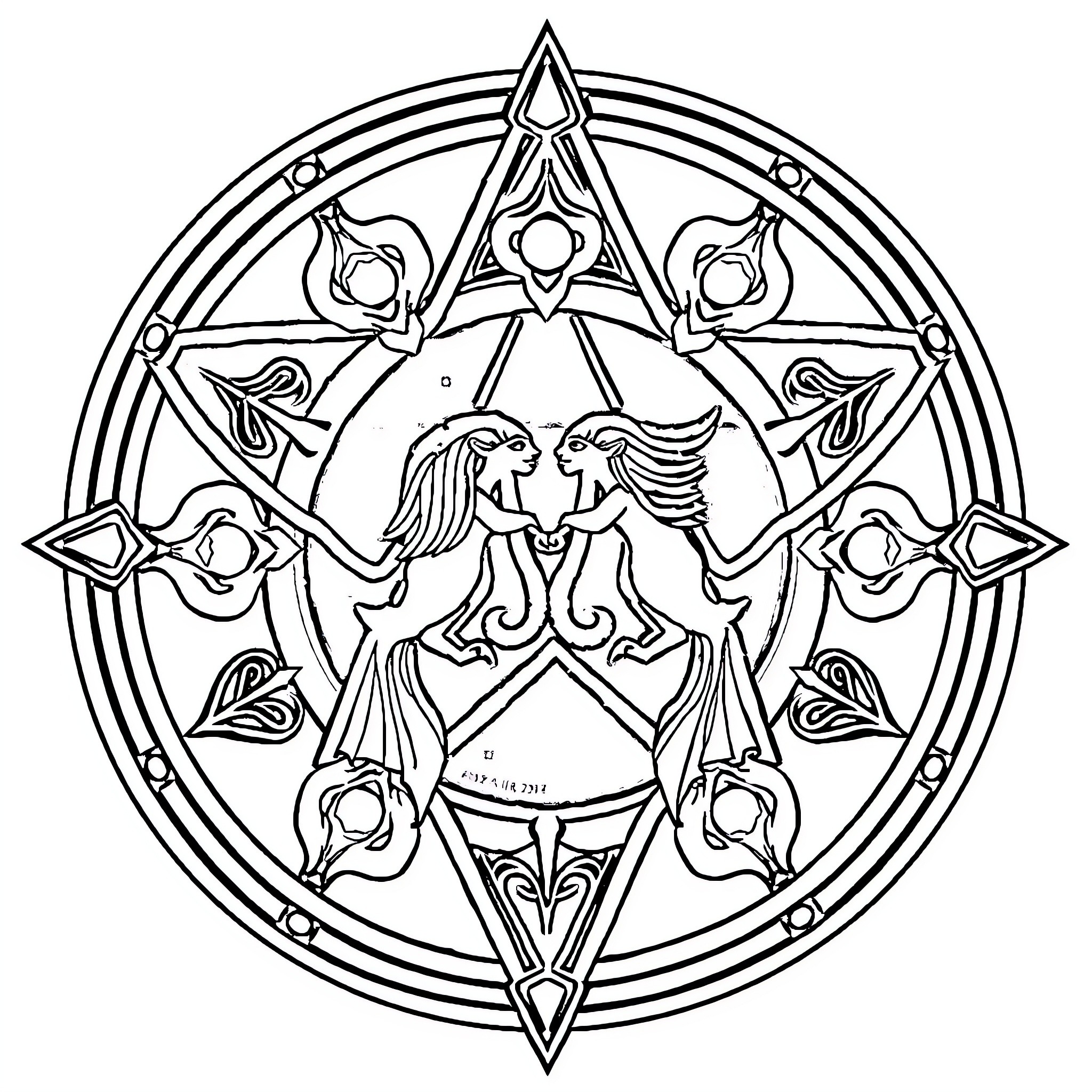 2 Best Pentacle Coloring Pages (Free Printable PDFs)
