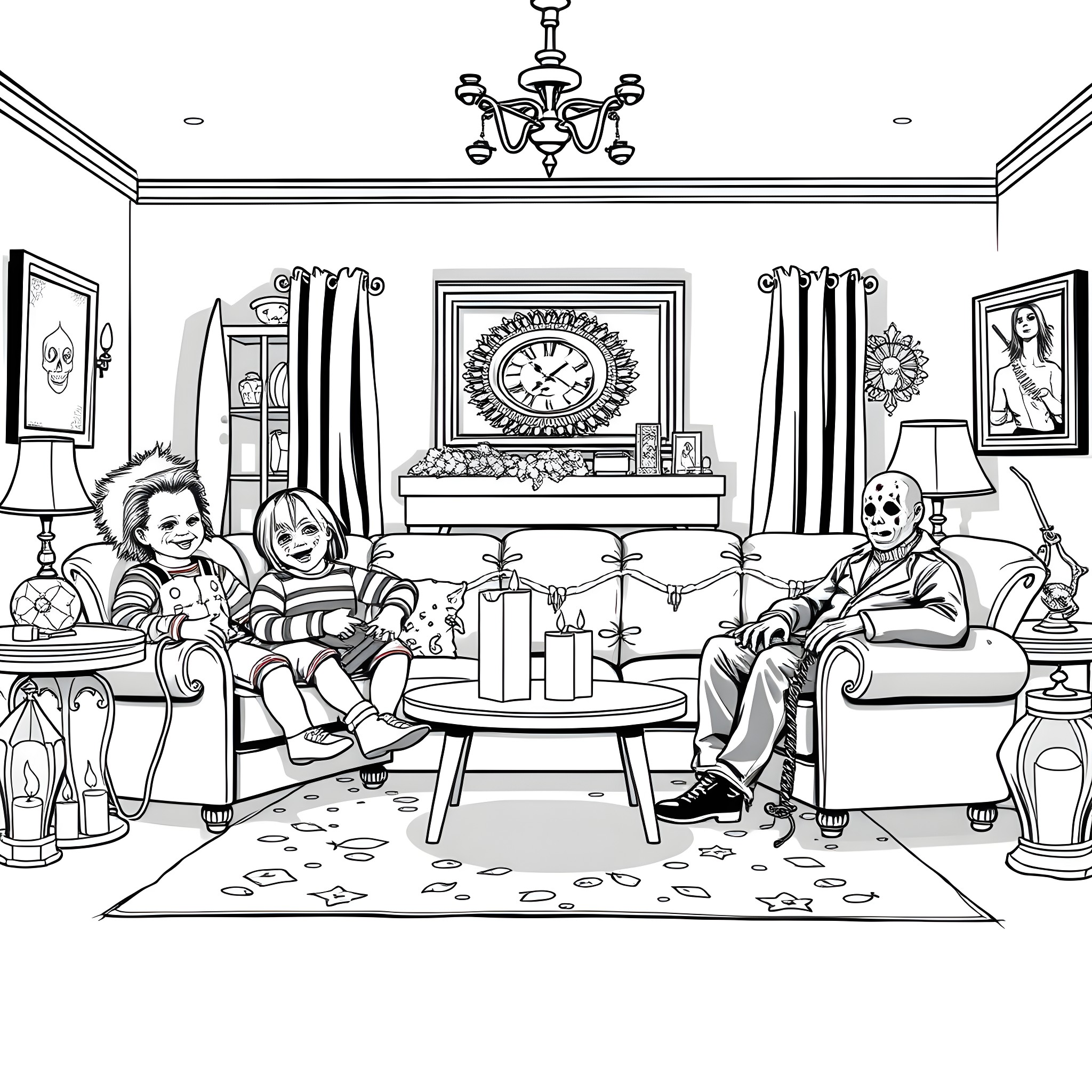 Best Horror Character Coloring Pages (Free Printable PDF)