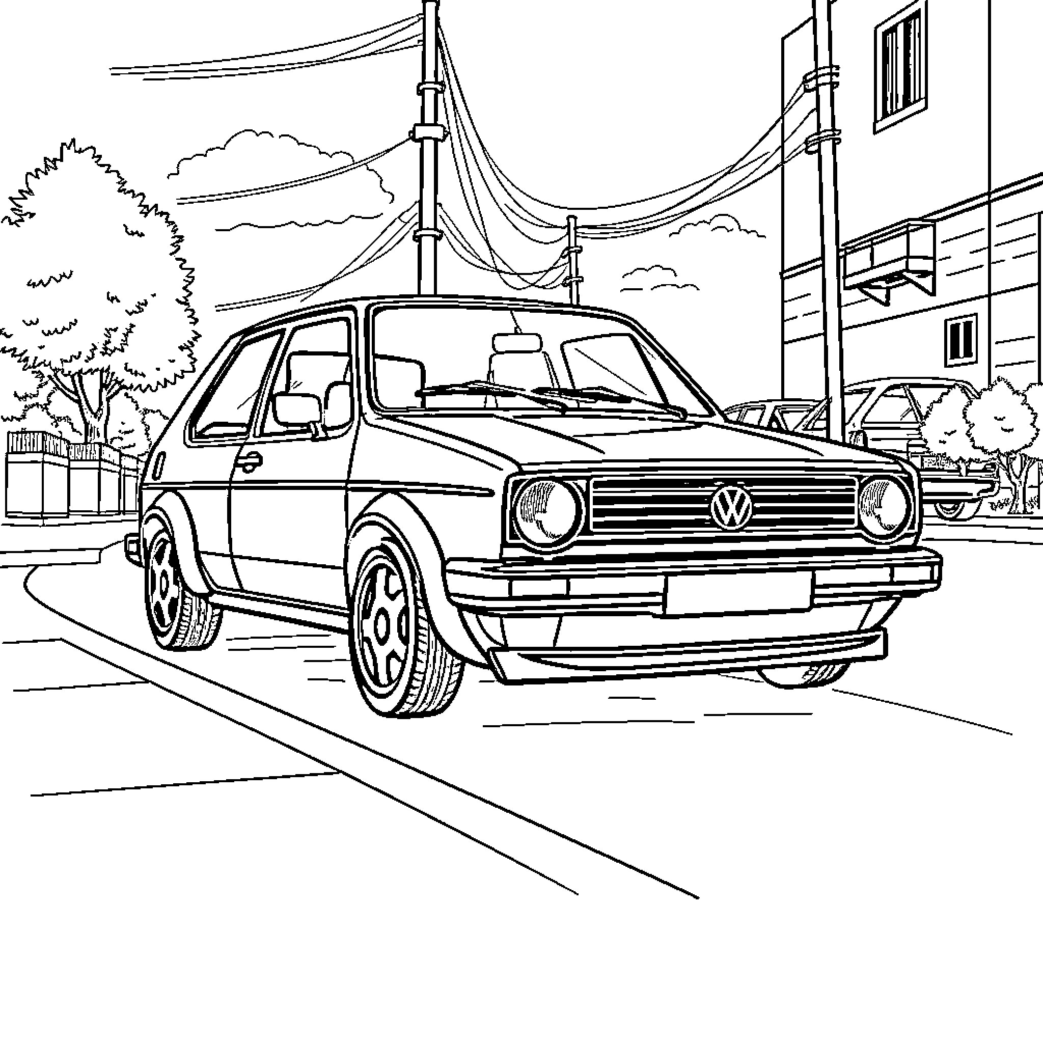 Best Vw Golf Coloring Pages (Free Printable PDF)