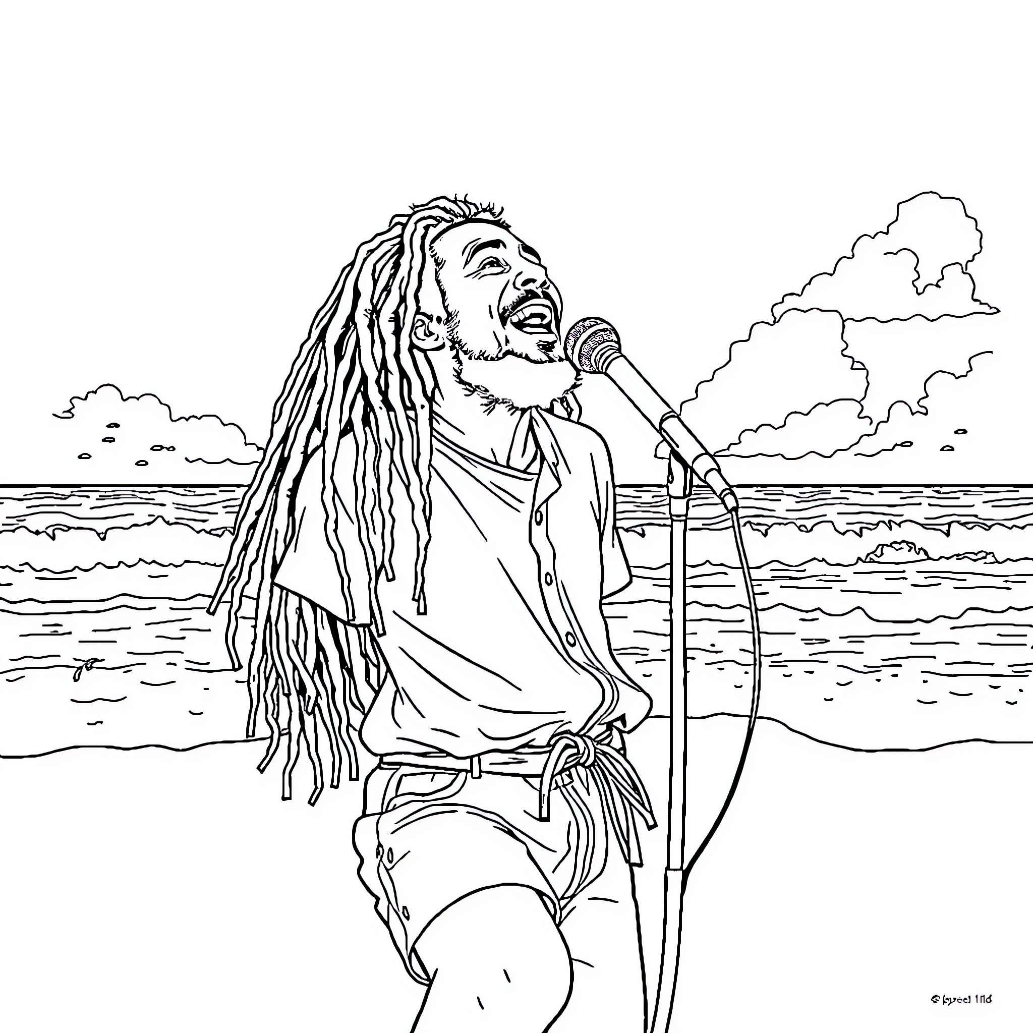 Best Bob Marley Coloring Pages (Free Printable PDF)