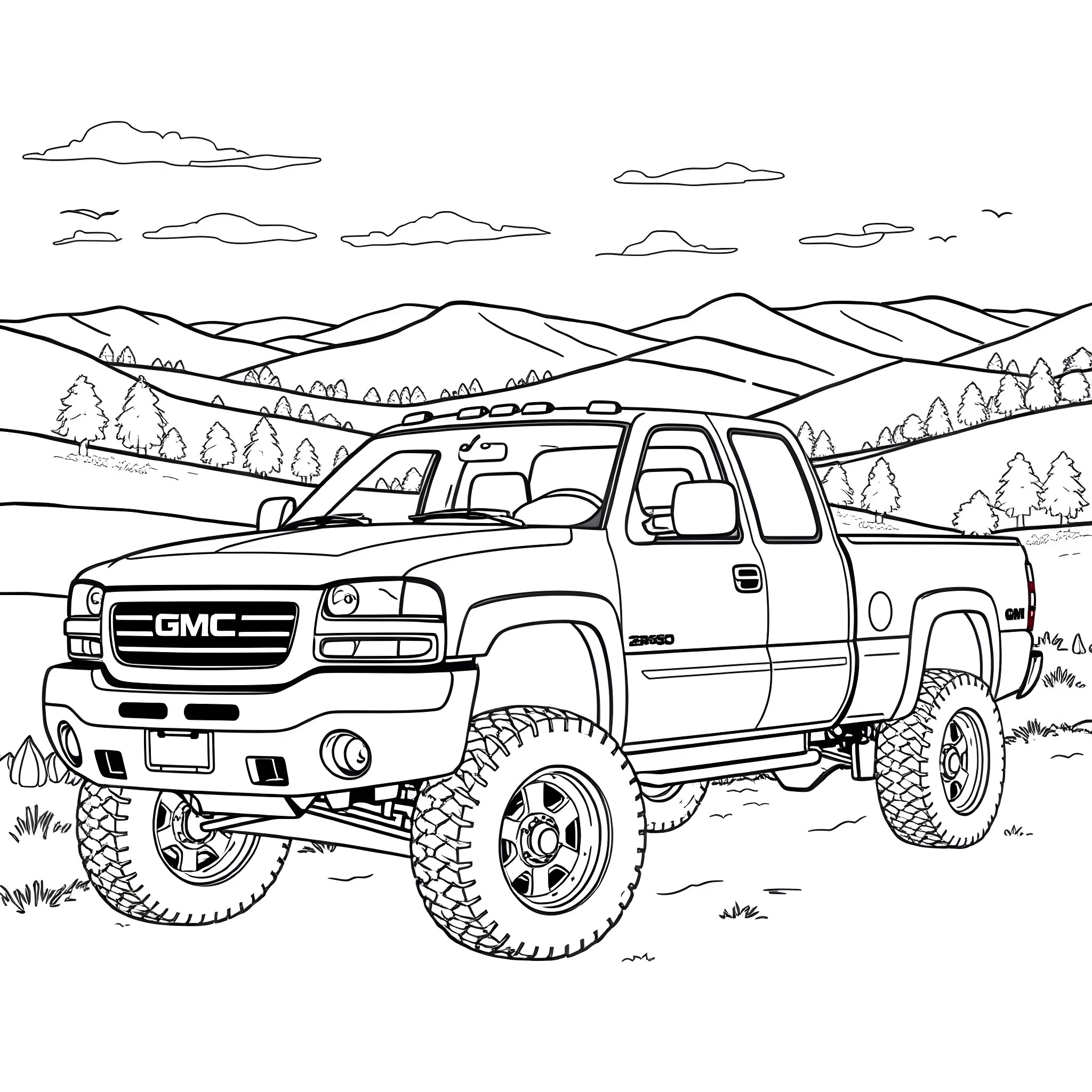 2 Best GMC Dually Coloring Pages (Free Printable PDFs)