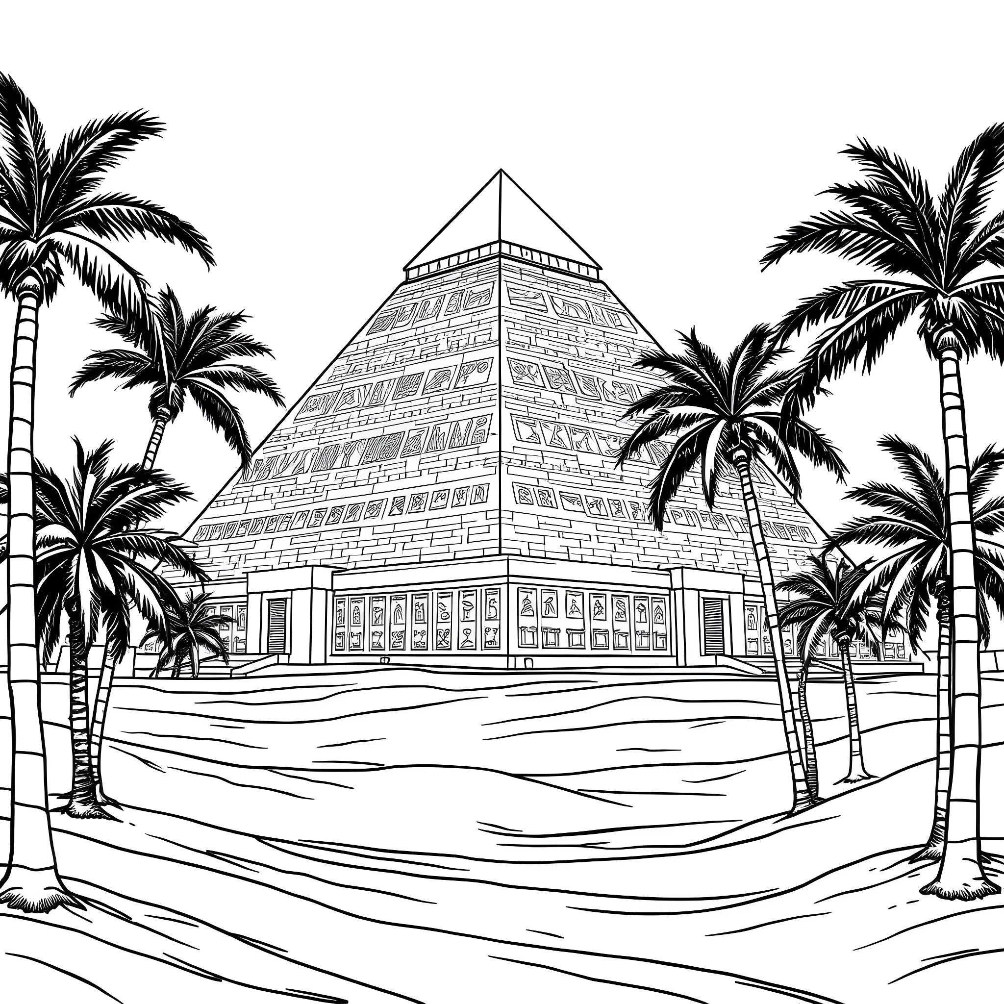36 Best Pyramid Coloring Pages (Free Printable PDFs)