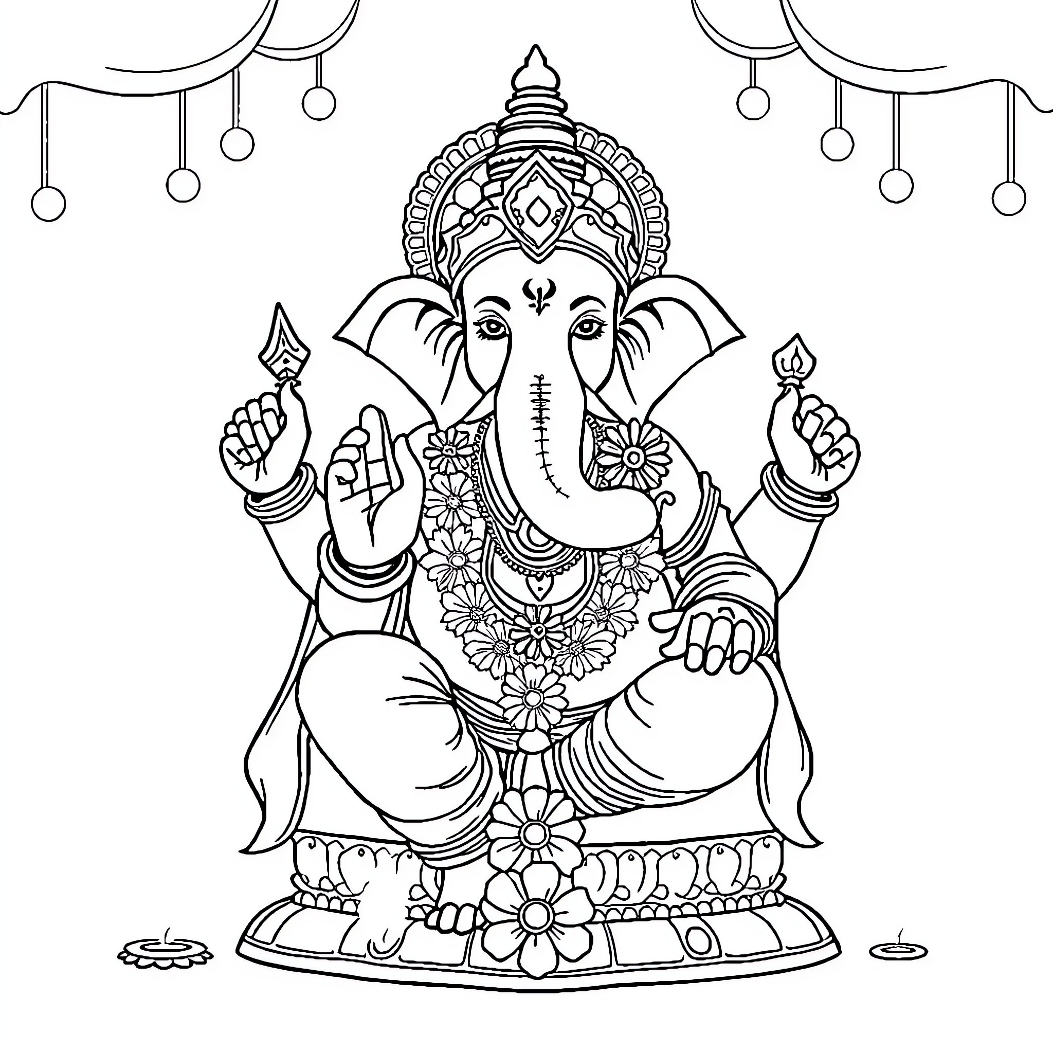 Best Ganpati Coloring Pages (Free Printable PDF)