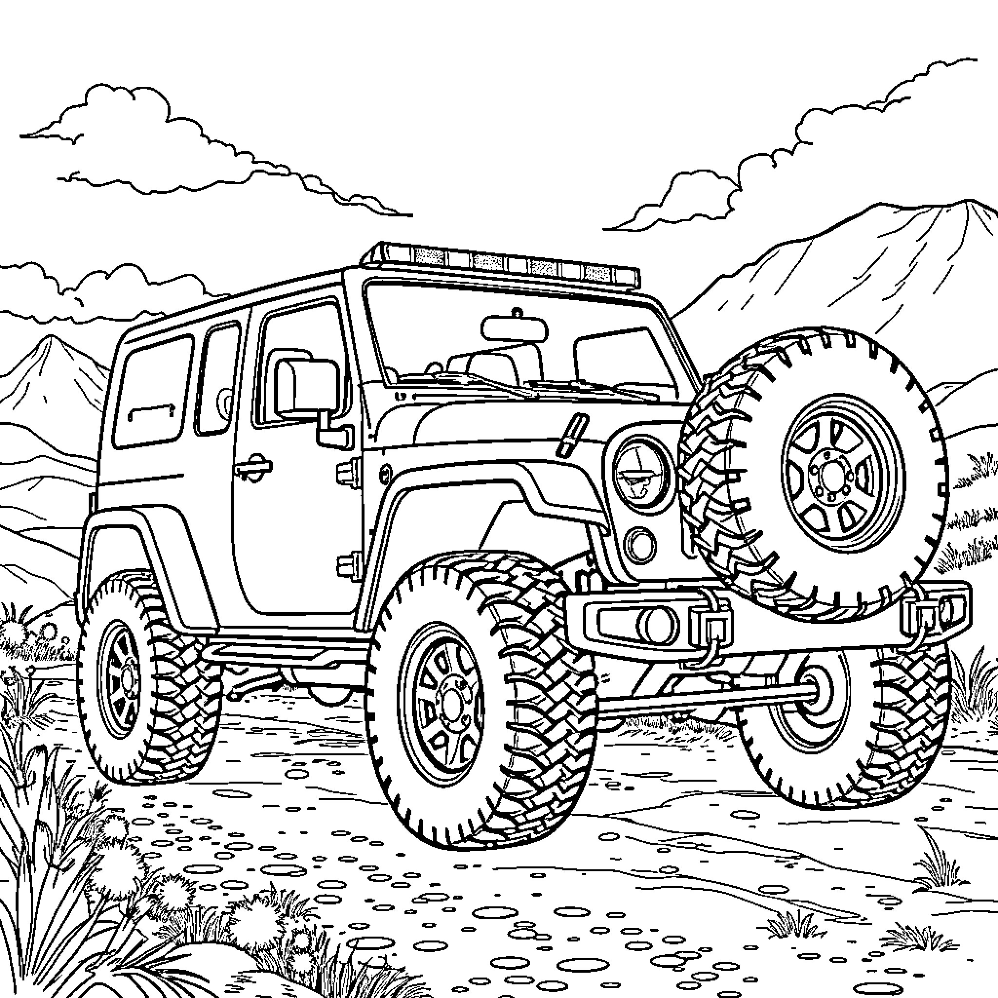 Best Jeep Coloring Pages (Free Printable PDF)
