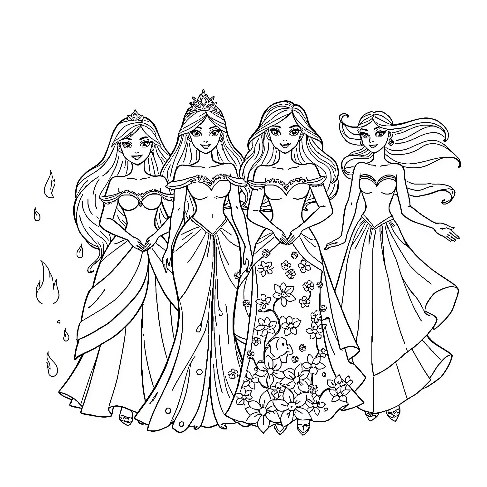 Best Princess Coloring Pages (Free Printable PDF)