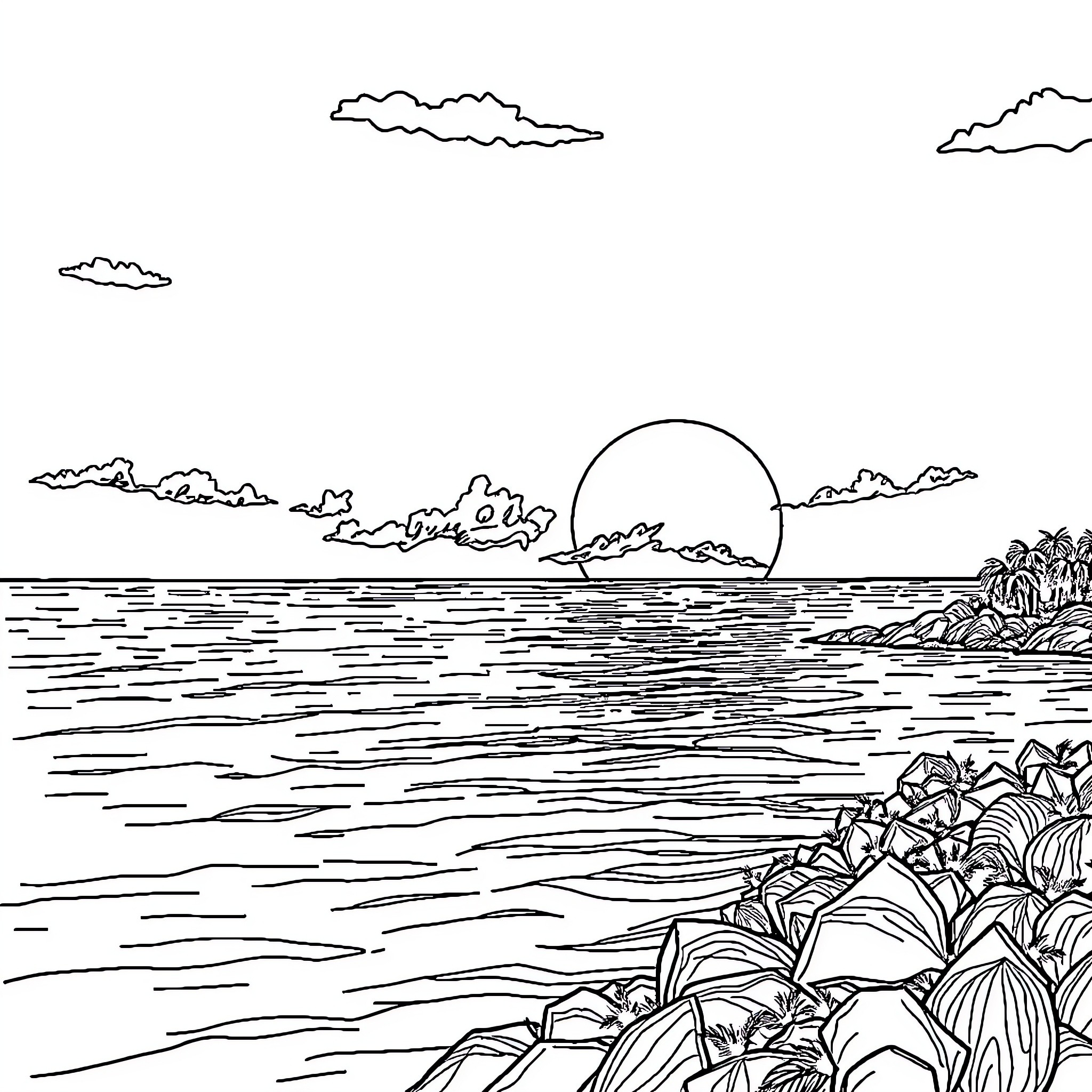 109 Best Sunset Coloring Pages (Free Printable PDFs)