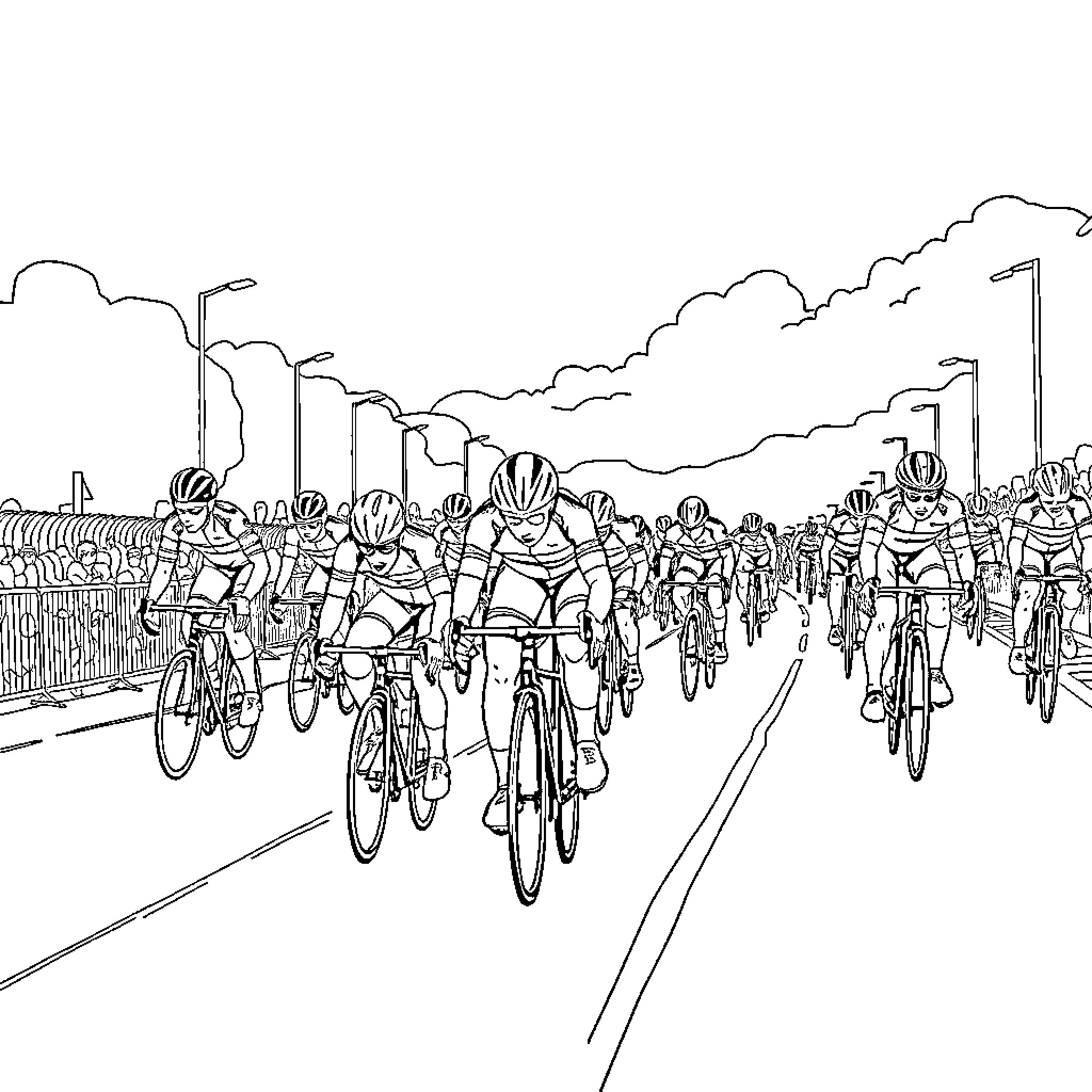 Best Cycling Coloring Pages (Free Printable PDF)