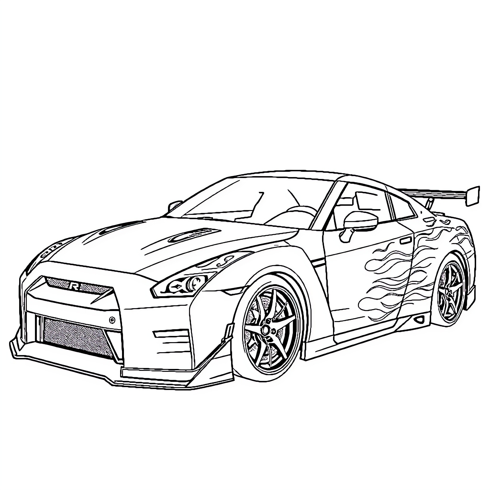 Best Nissan GT-R Coloring Pages (Free Printable PDF)