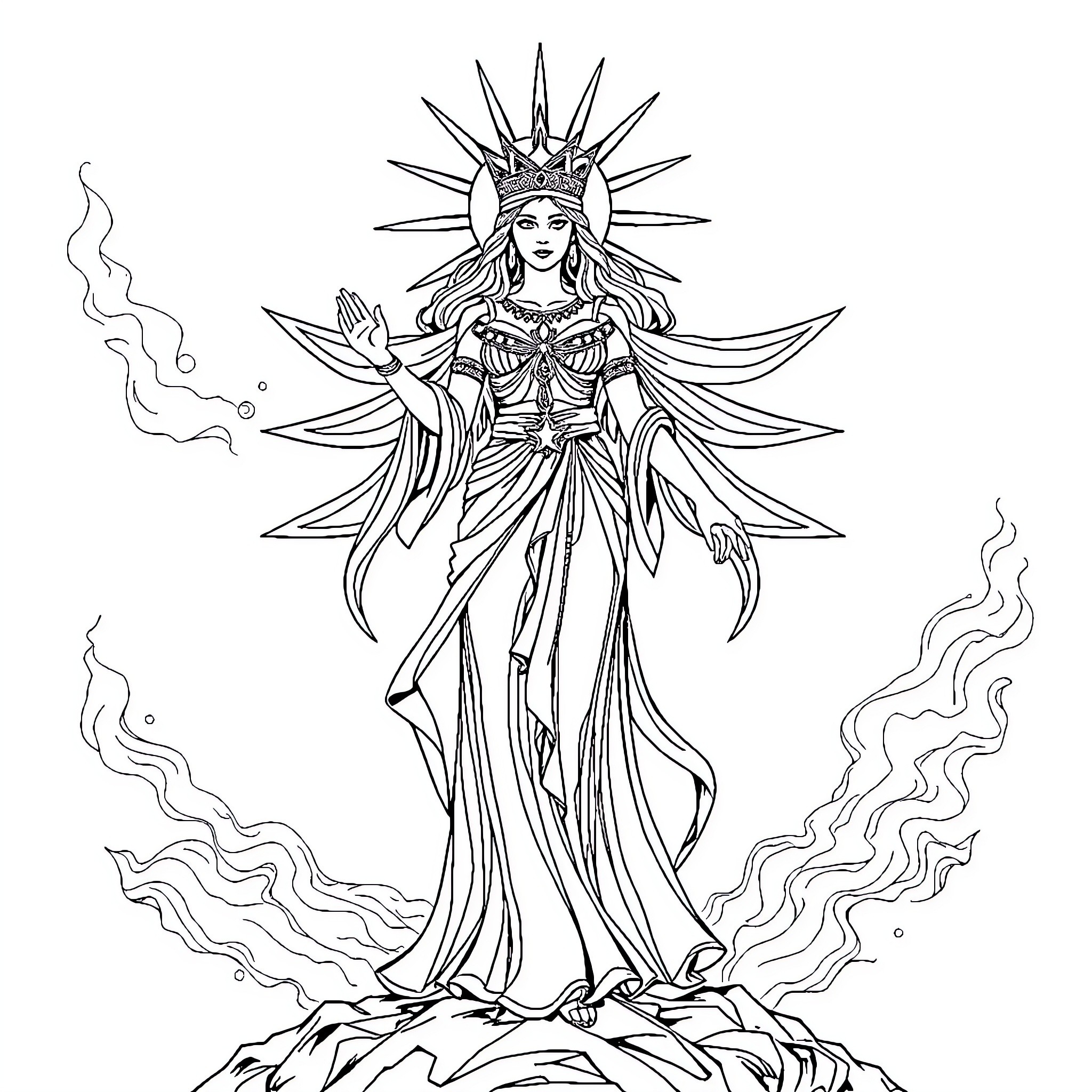 Best Goddess Coloring Pages (Free Printable PDF)