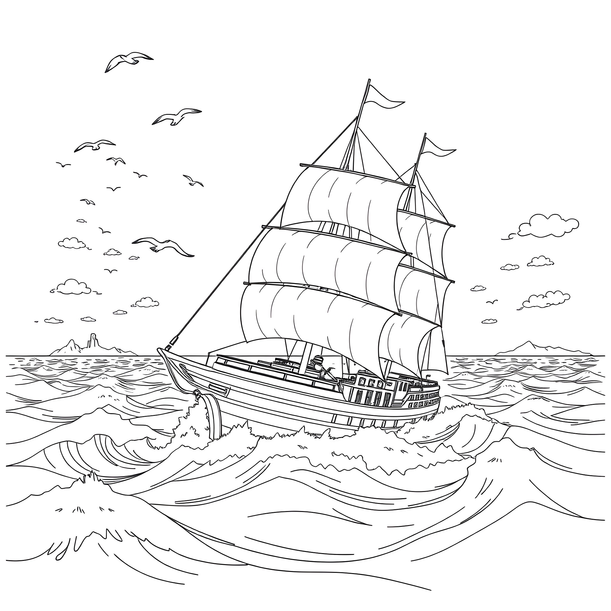 Best Ship Coloring Pages (Free Printable PDF)
