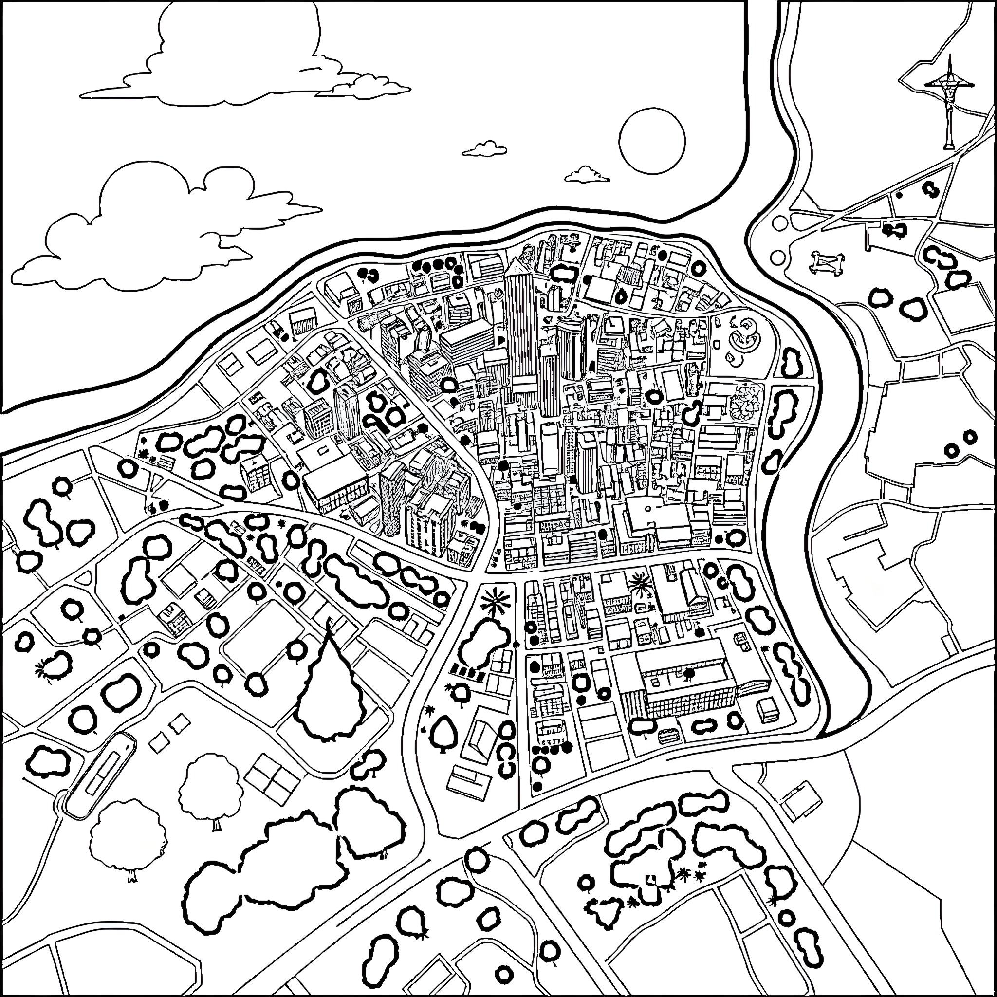 Best Map Coloring Pages (Free Printable PDF)