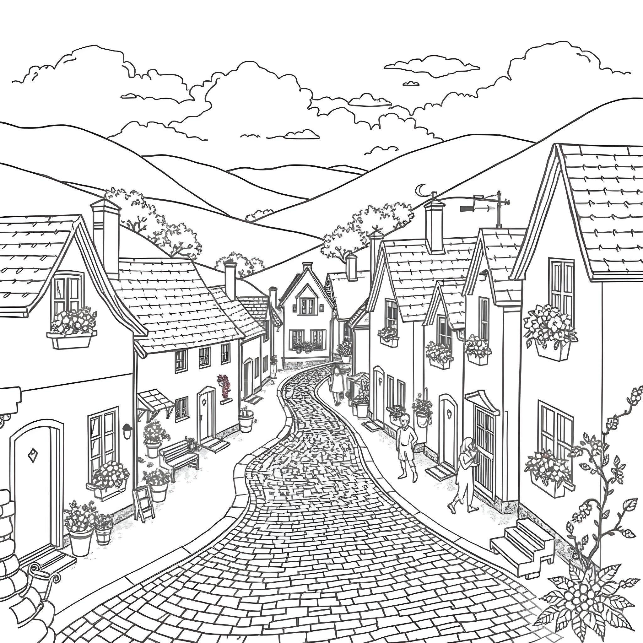 Best Village Coloring Pages (Free Printable PDF)
