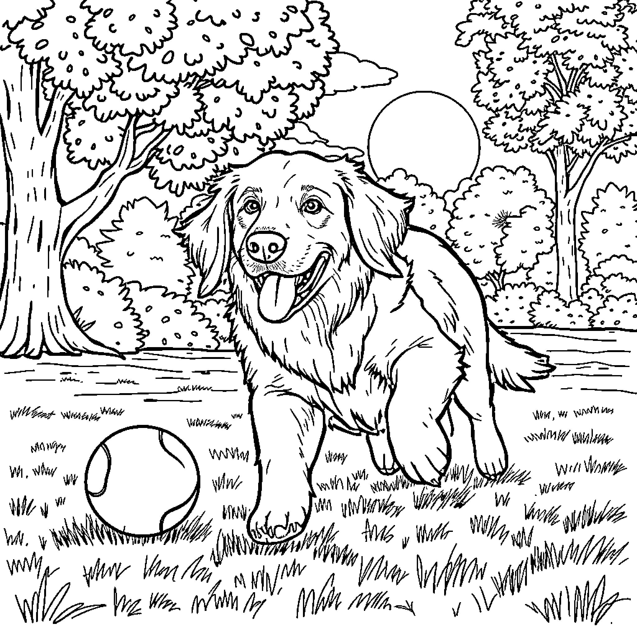 Best Golden Retriever Coloring Pages (Free Printable PDF)