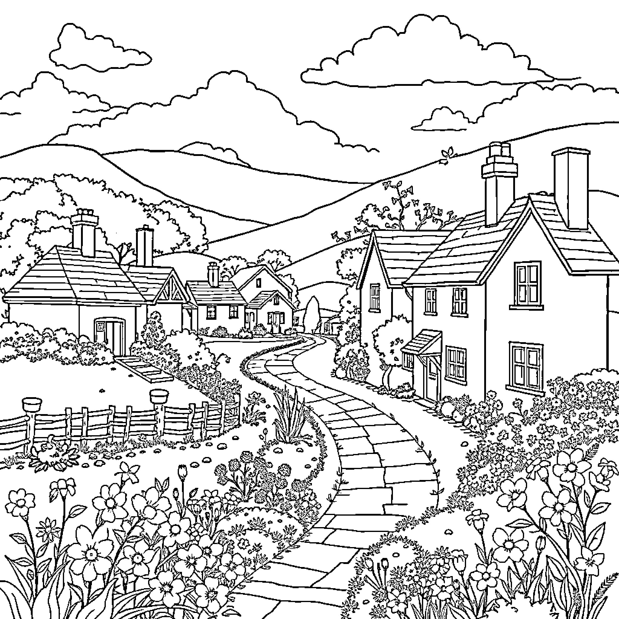 Best Village Coloring Pages (Free Printable PDF)